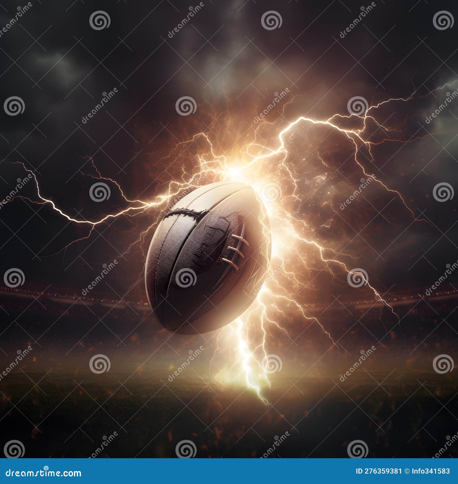 Football Dynamic Lightning Created with Generative AI Stock ...