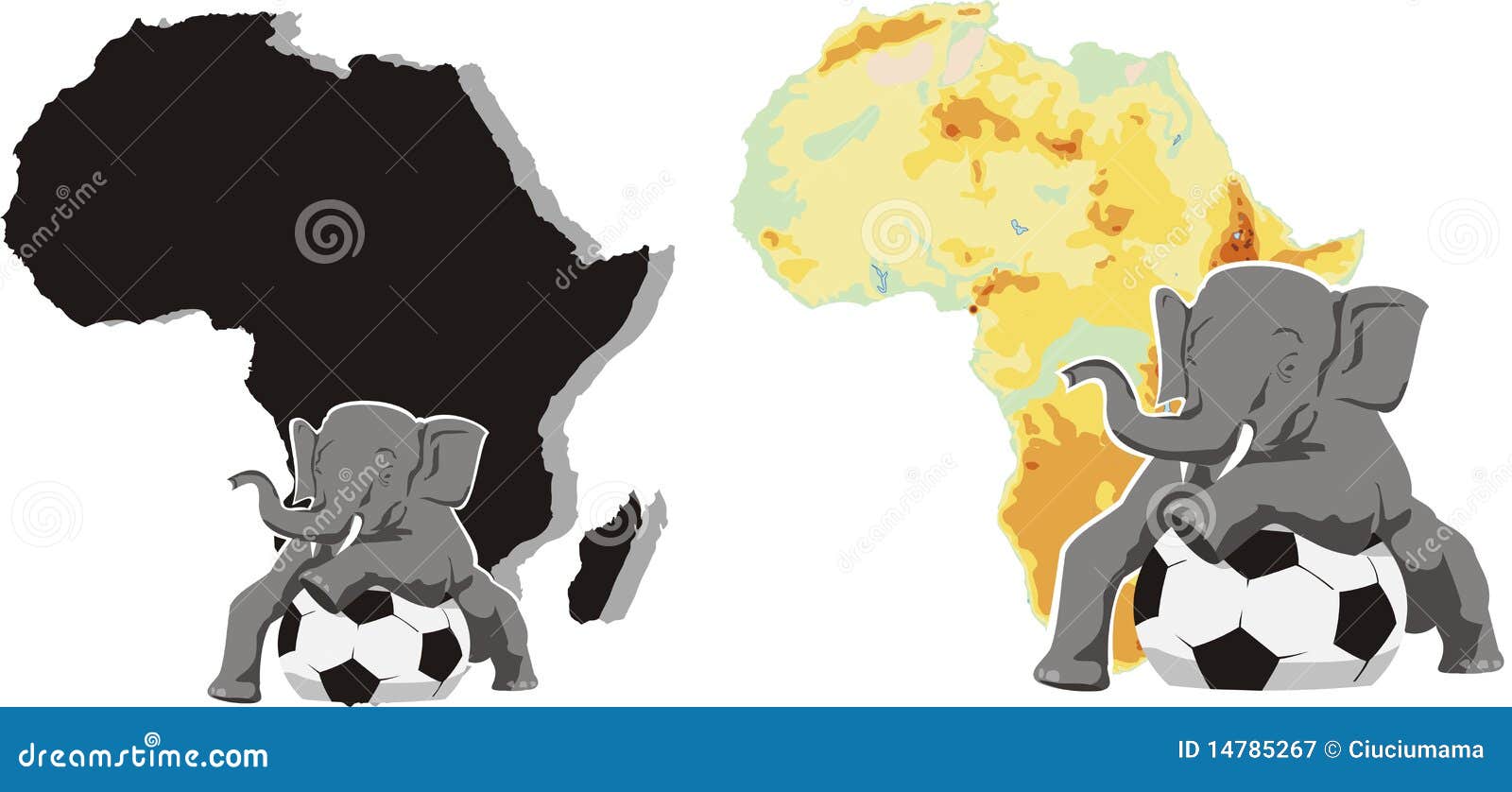 Football elephant stock vector. Illustration of soccer - 14785267