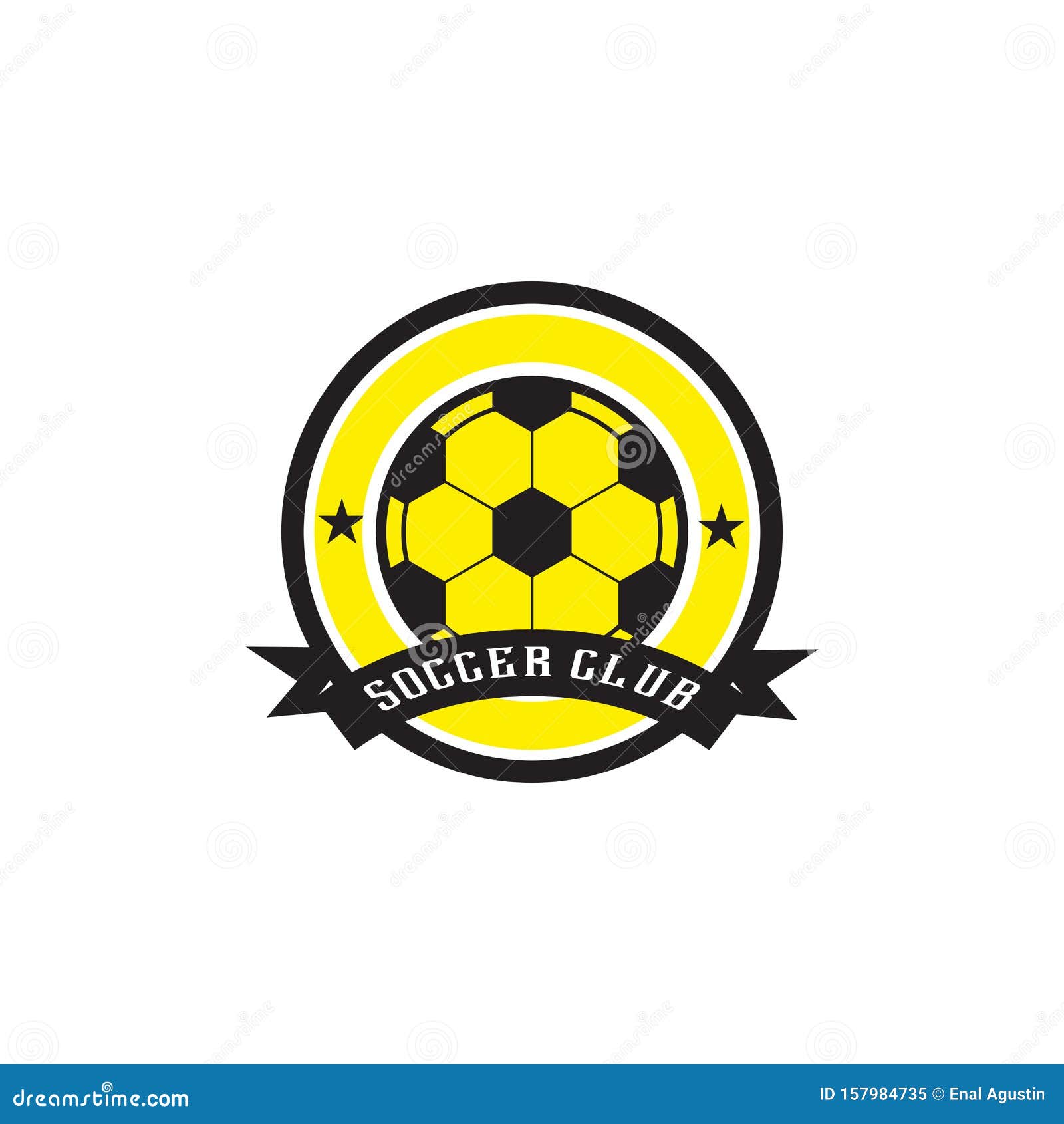 Football Emblem Logo Design Vector Template Stock Vector - Illustration ...