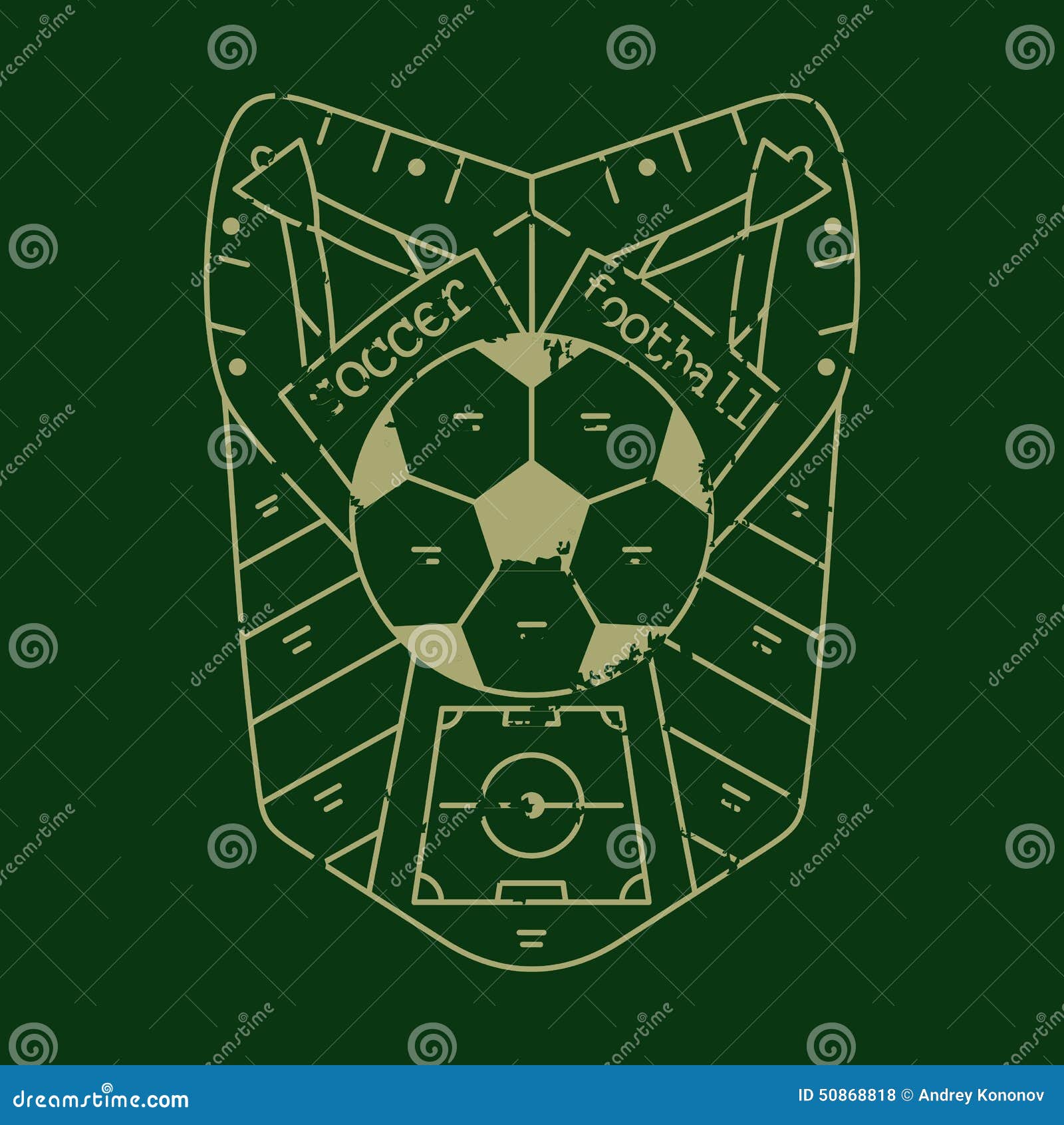 Football emblem stock vector. Illustration of stencil - 50868818