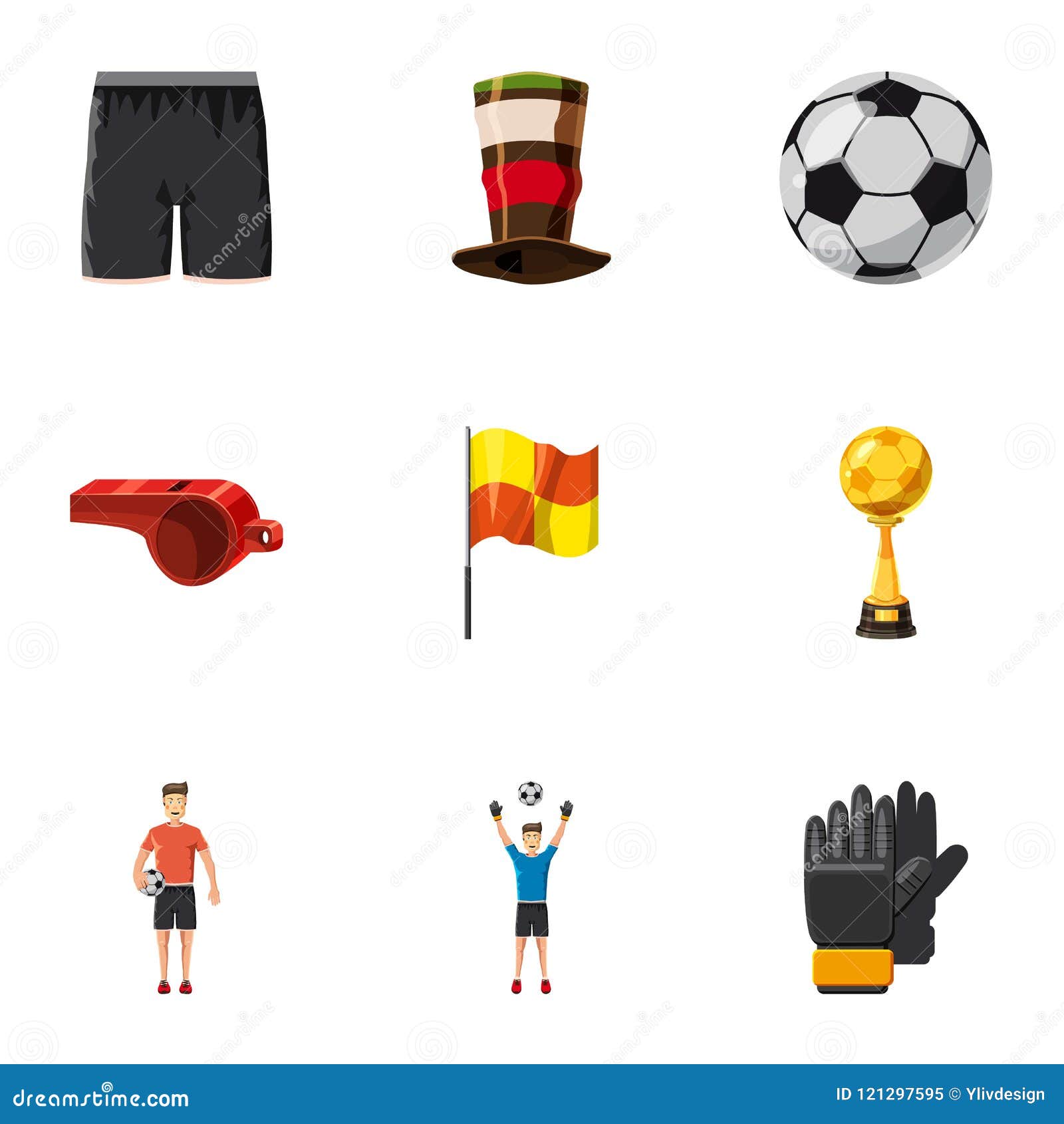 Football Equipment Icons Set, Cartoon Style Stock Vector - Illustration ... Football Equipment Icons Set, Cartoon Style Stock Vector - Illustration ...