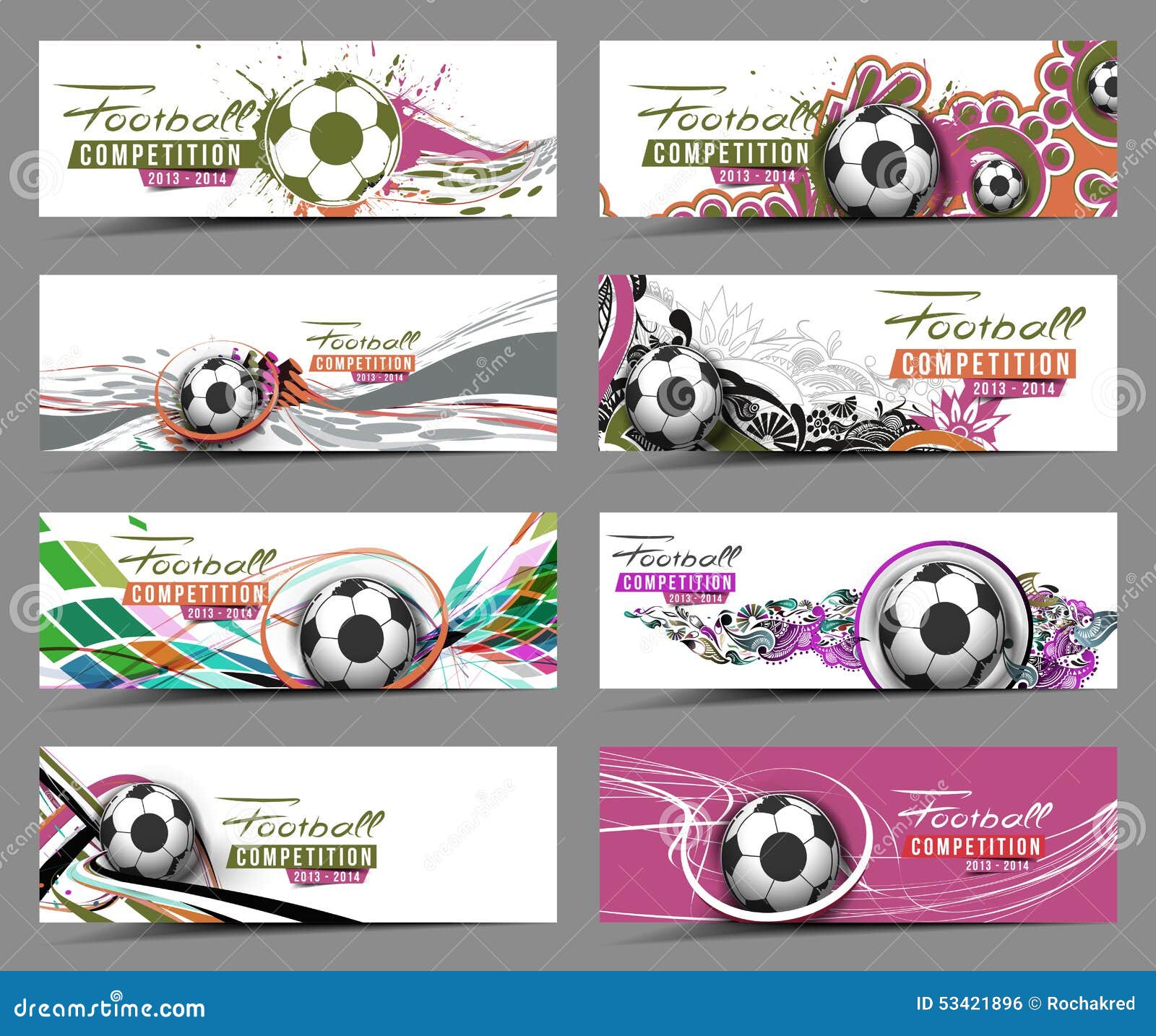 Football Event Banner stock vector. Illustration of football - 53421896