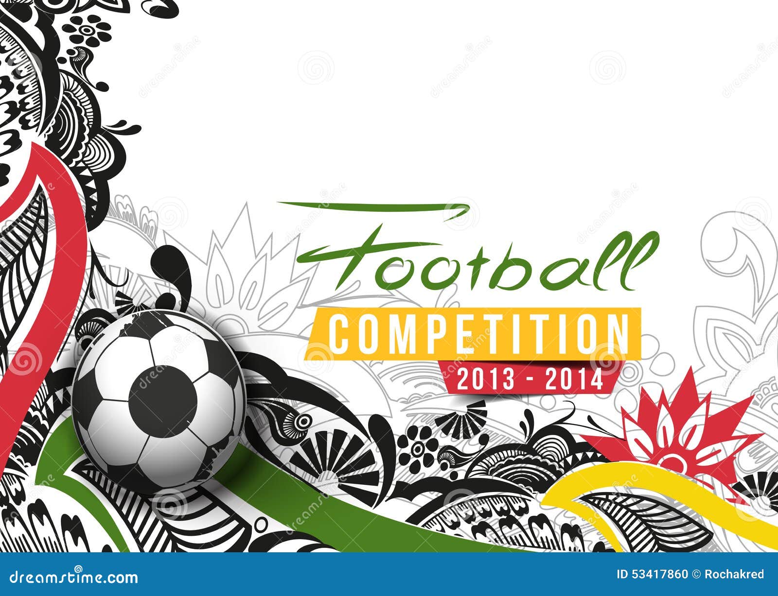 Football Event Poster Graphic Template Stock Vector - Illustration of ...