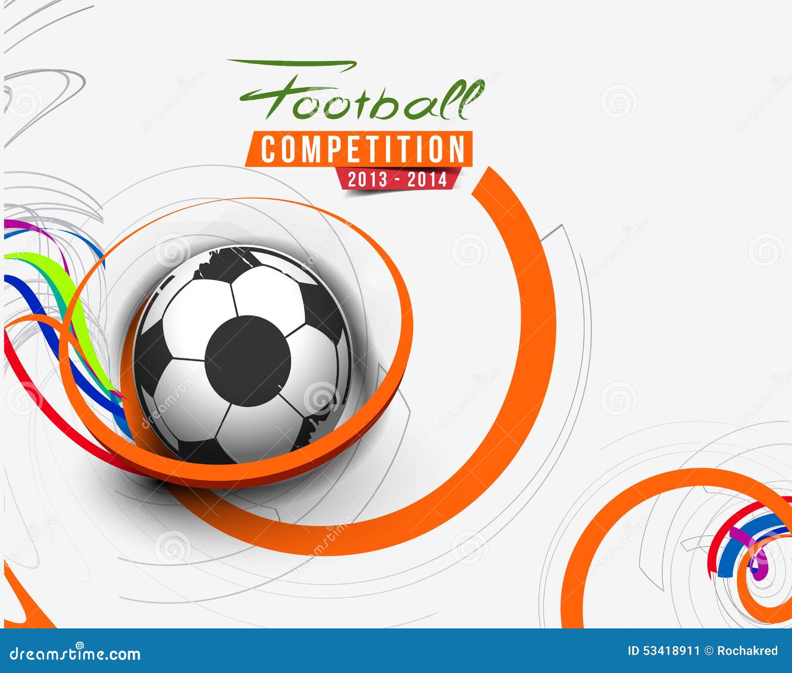 Football Event Poster stock vector. Illustration of artwork - 53418911