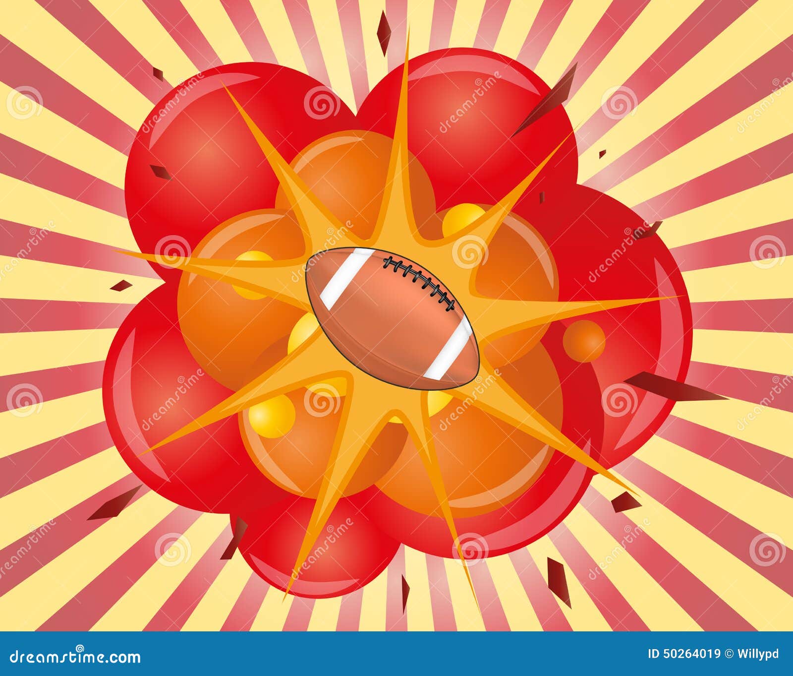 Football explosion stock vector. Illustration of danger - 50264019