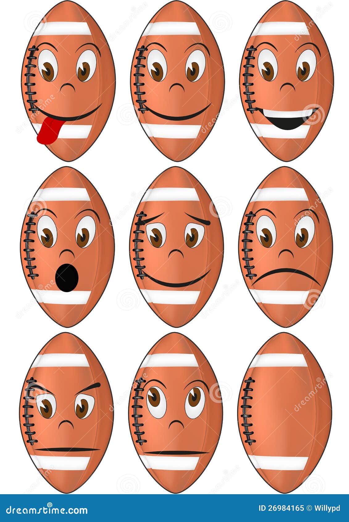 Football face stock vector. Illustration of comic, expression - 26984165