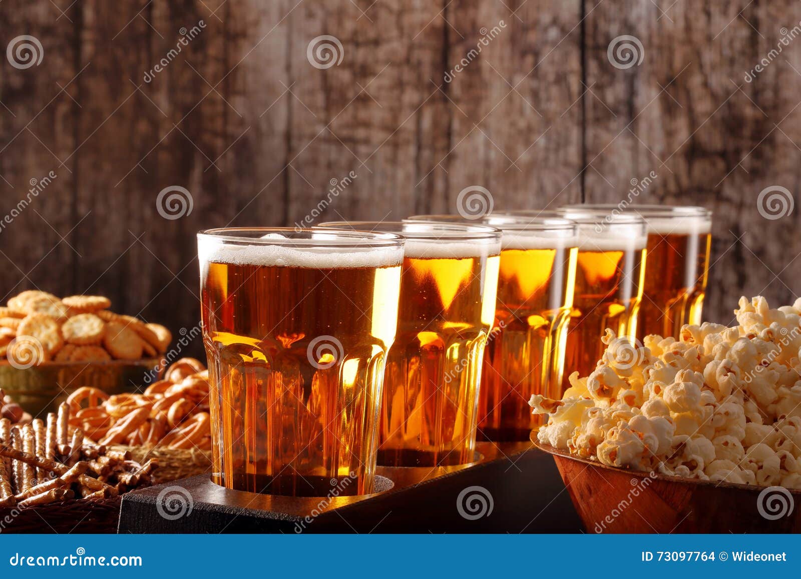 Football Fan Set with Beer and Snacks with Space for Text Stock Photo ...