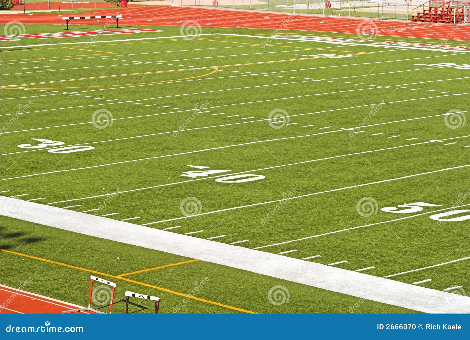 Football Field stock photo. Image of thirty, open, team - 2666070