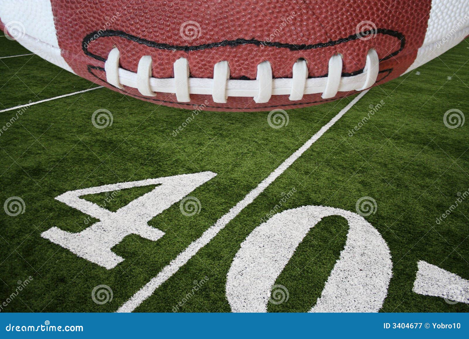 Football And Field Royalty Free Stock Photography - Image: 3404677