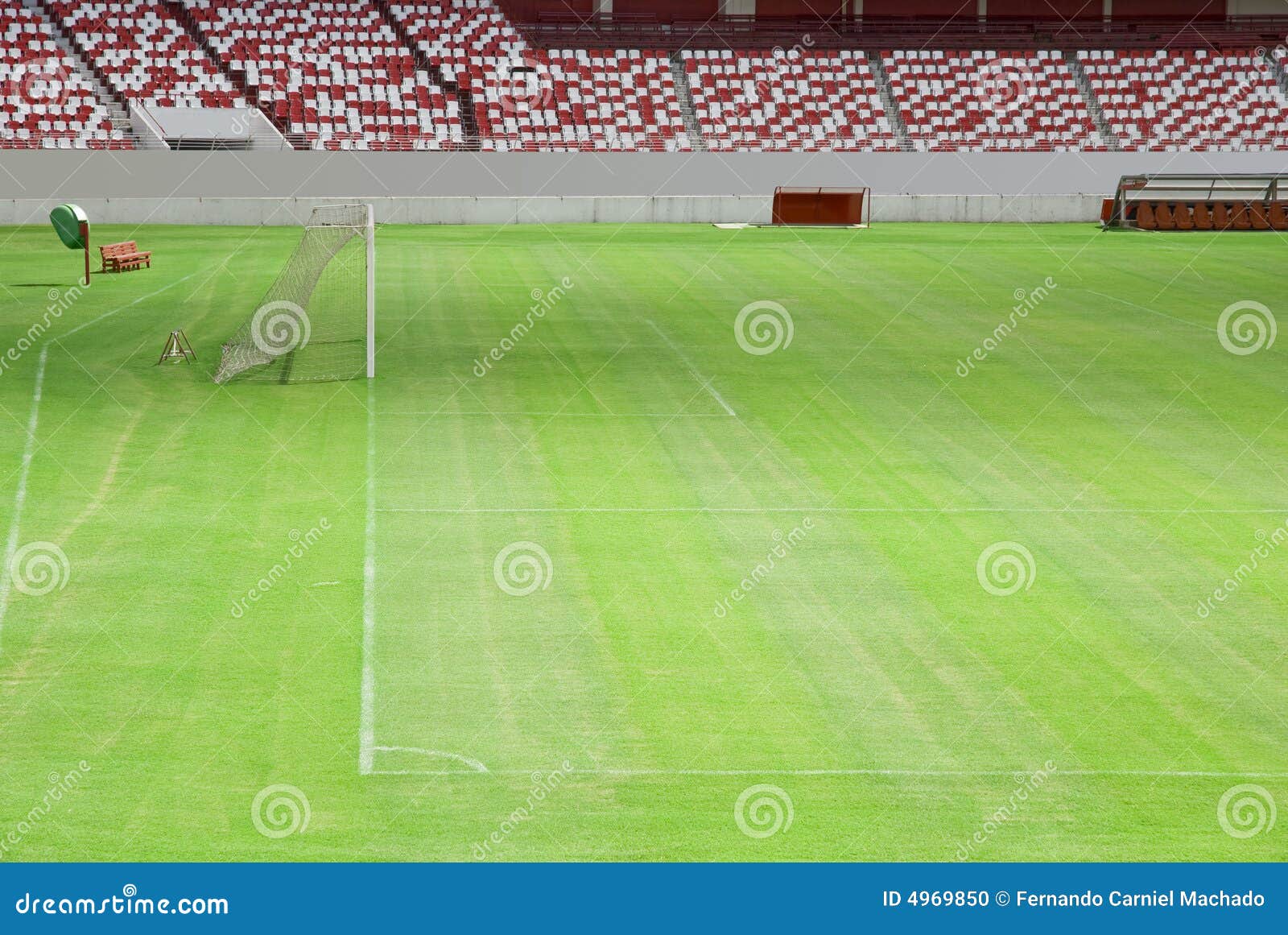 Football field stock photo. Image of stadium, team, goal - 4969850