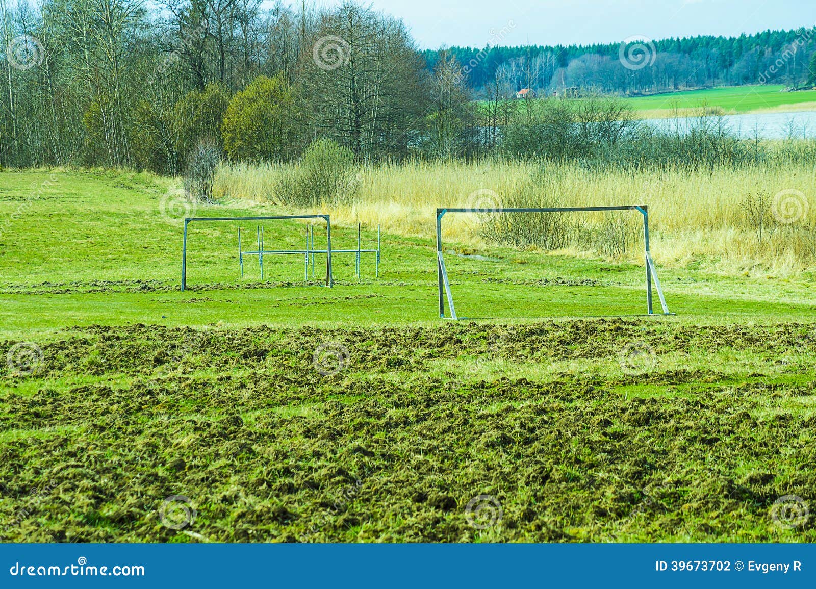 Football field stock photo. Image of nature, football - 39673702