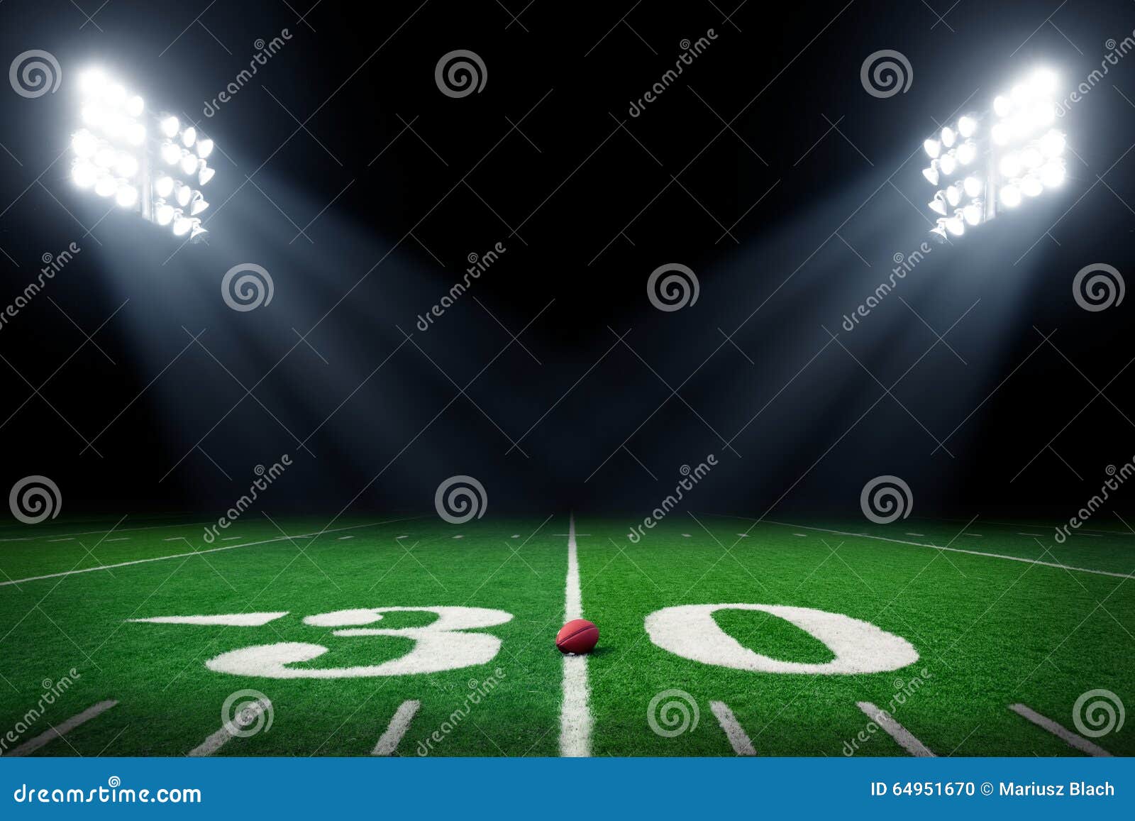 Football field stock photo. Image of black, sport, stadium - 64951670