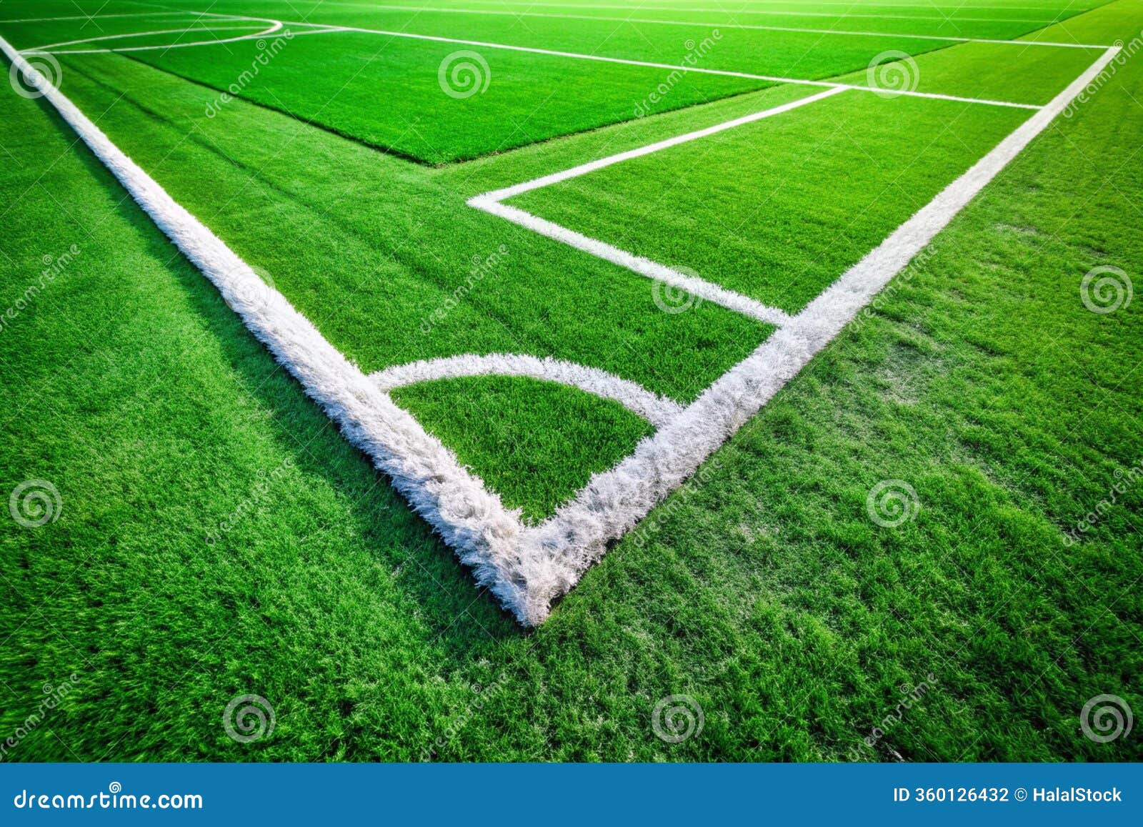 Football Field Corner with White Markings Stock Illustration ...