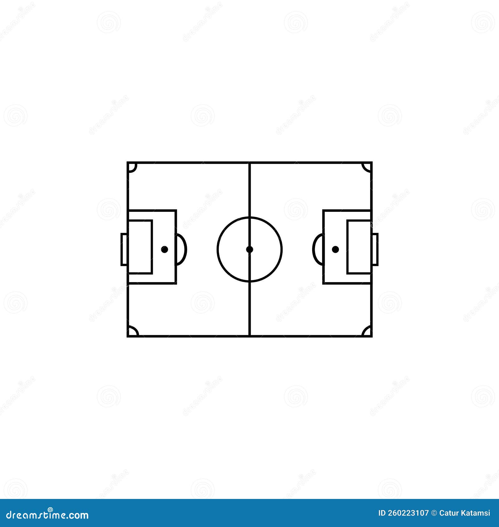 Football Field Icon Logo Vector Stock Illustration - Illustration of ...
