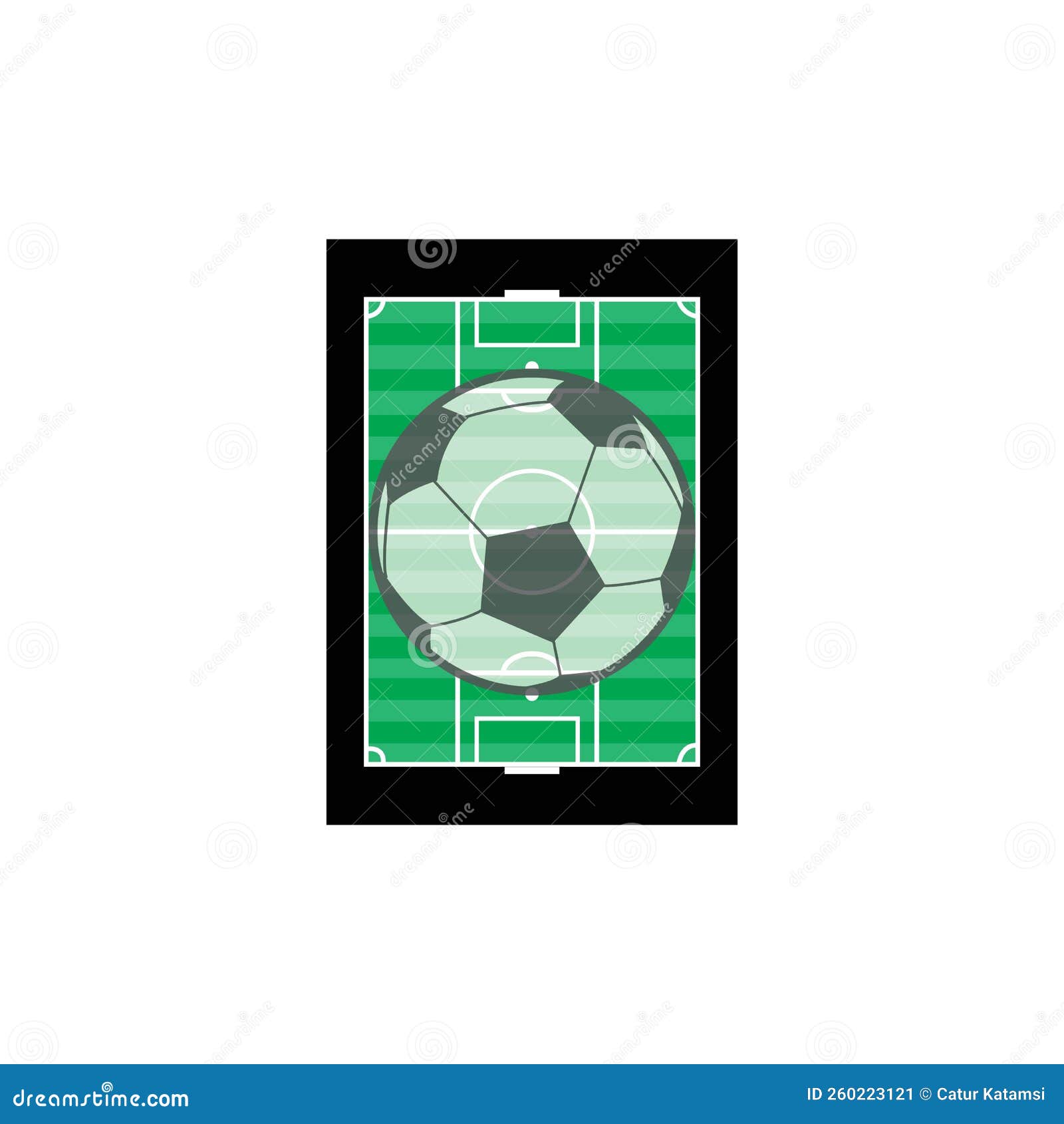 Football Field Icon Logo Vector Stock Illustration - Illustration of ...