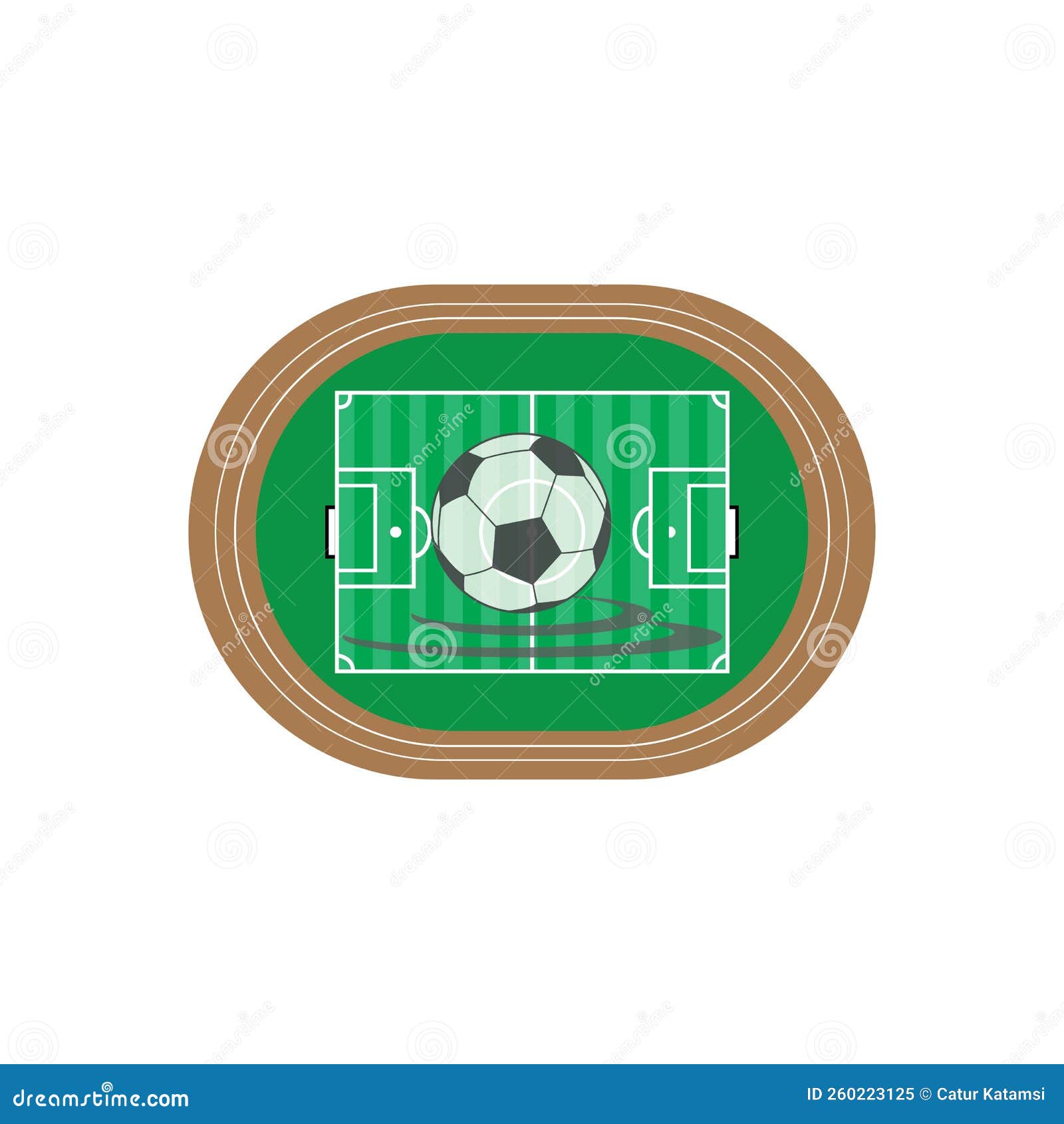 Football Field Icon Logo Vector Stock Illustration - Illustration of ...