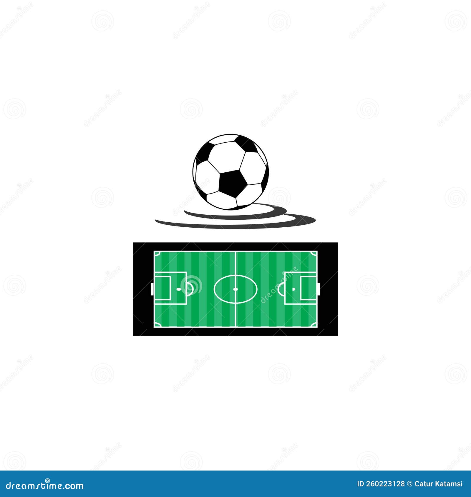 Football Field Icon Logo Vector Stock Illustration - Illustration of ...