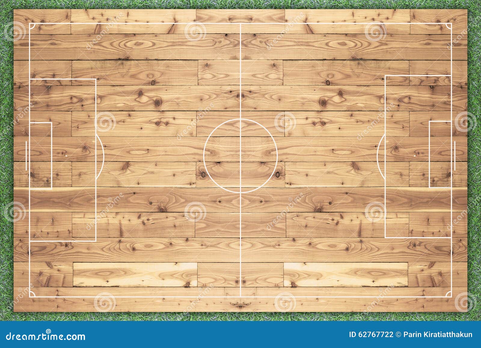 Football Field Made of Wood. Stock Photo - Image of conceptual, pitch ...