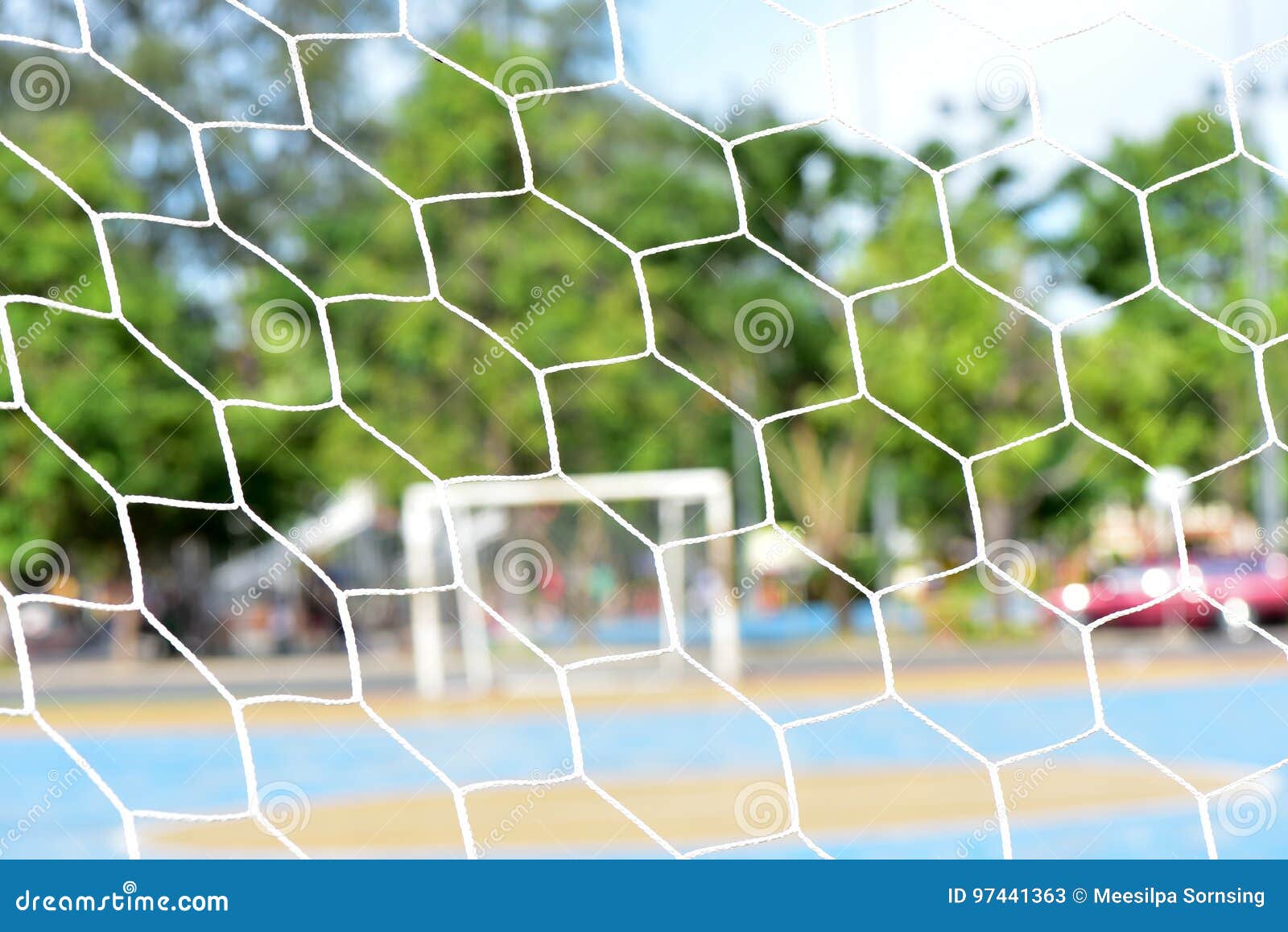 Football field net stock image. Image of leisure, competition - 97441363