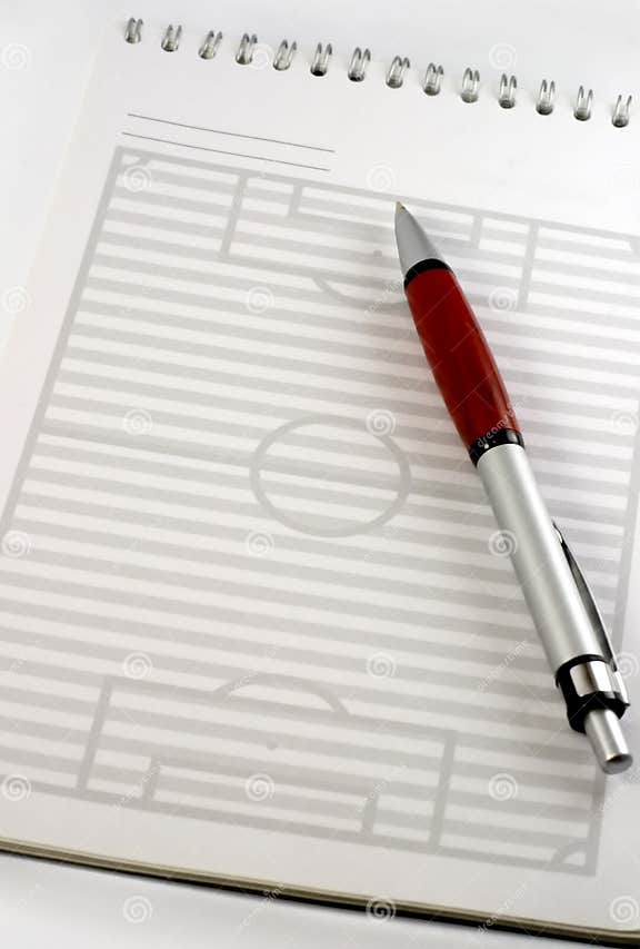 Football field notepad stock image. Image of diary, footballfield - 5264485
