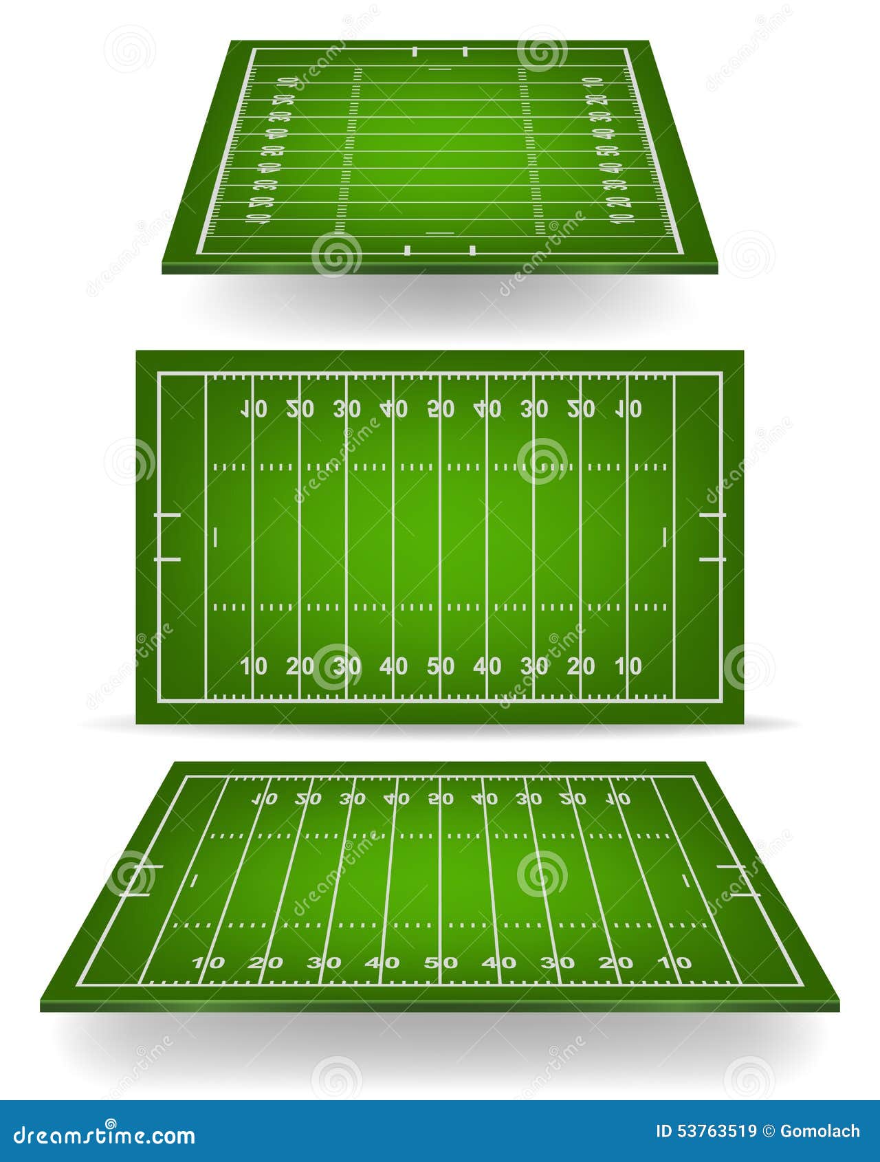 Football Field with Perspective Stock Vector - Illustration of player ...