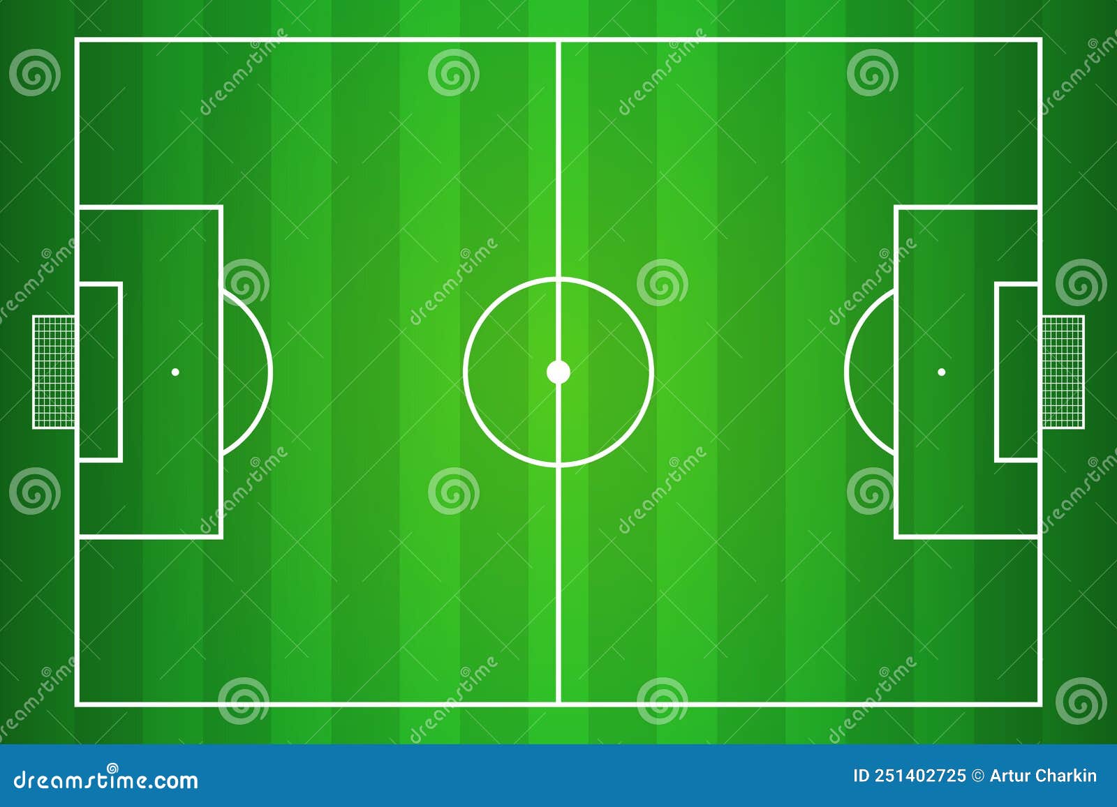 Football Field Top View. Football Background Template Stock Vector ...