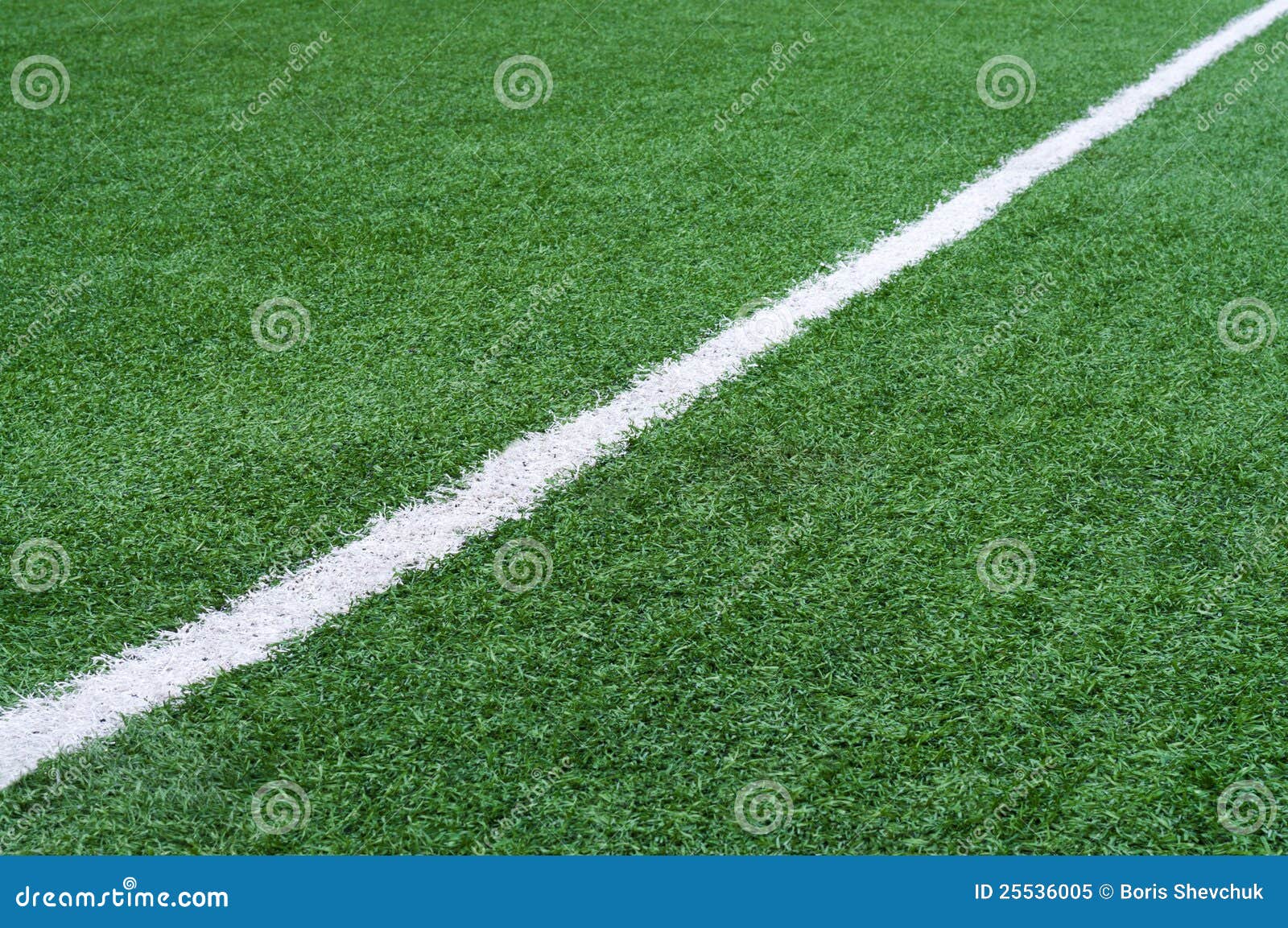 Football Field with White Stripe. Stock Image - Image of ground ...