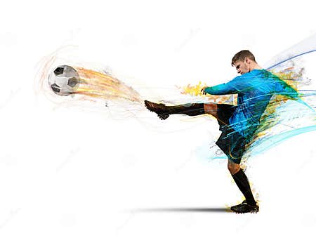 Football fire stock photo. Image of health, athletic - 48686164