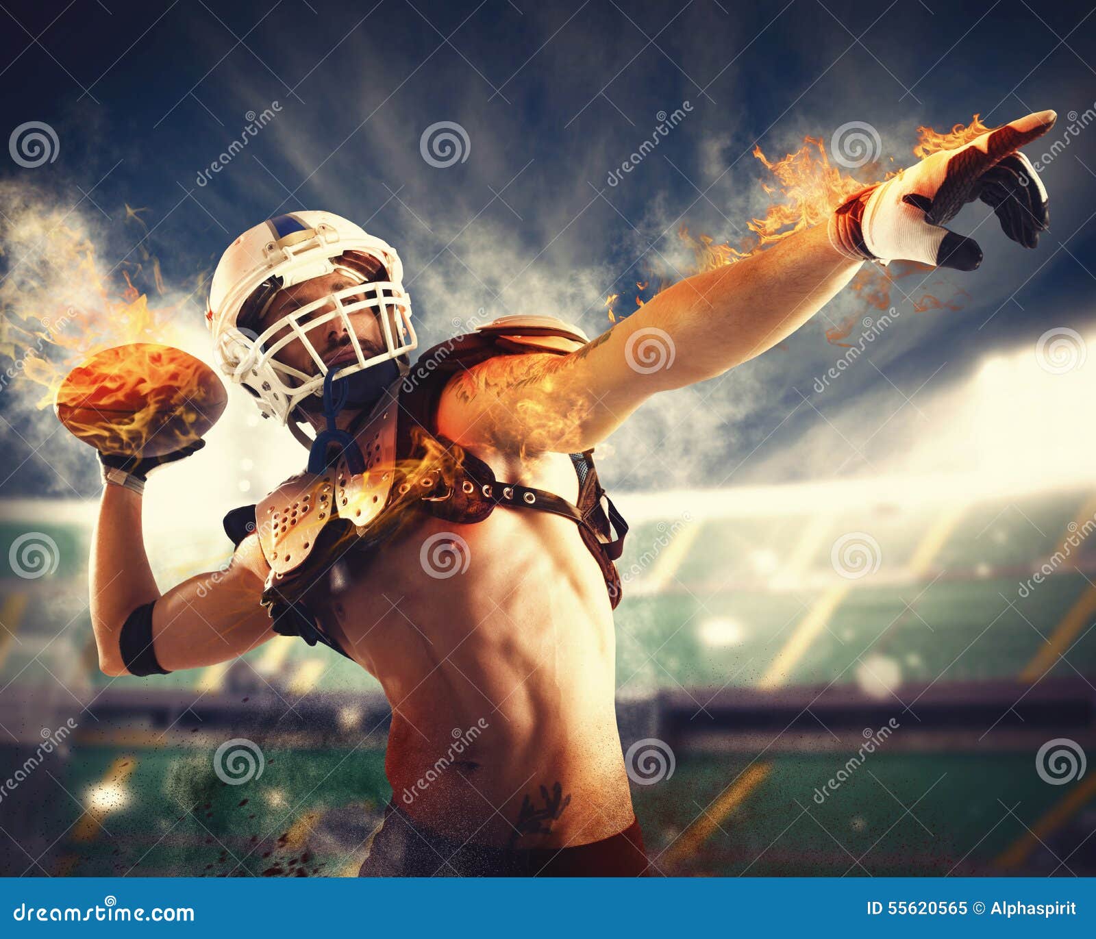 Football fireball stock image. Image of goal, catch, american - 55620565