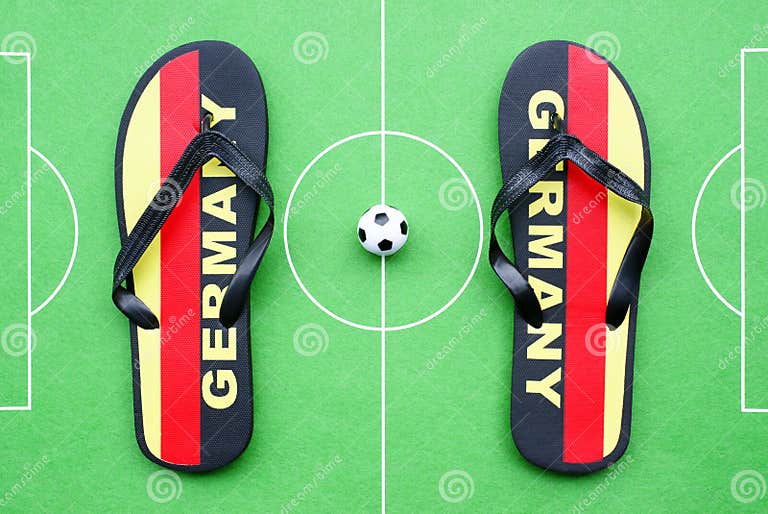 Football flip flops stock photo. Image of concept, ball - 29145014