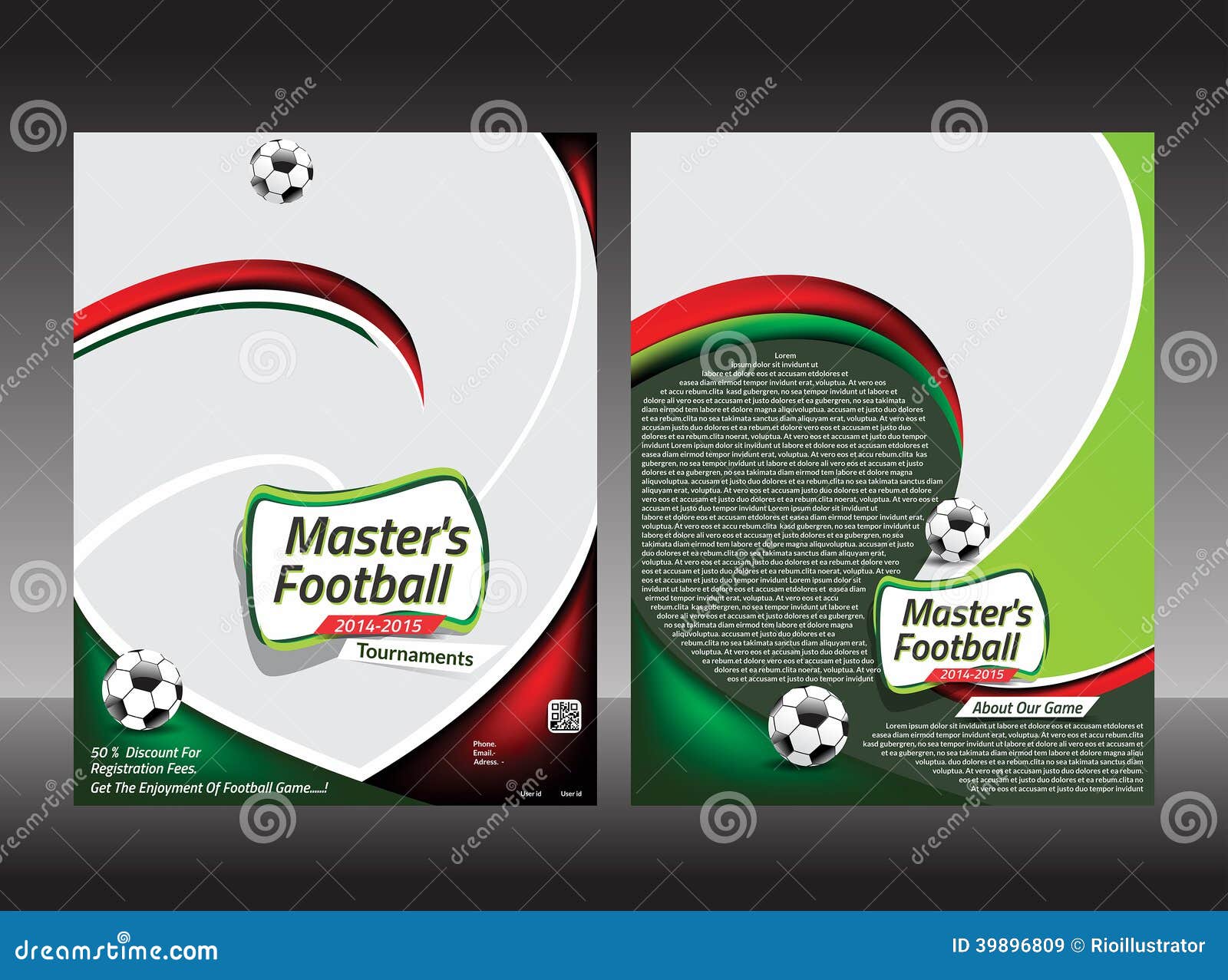 Football Flyer Design stock vector. Illustration of identity - 39896809