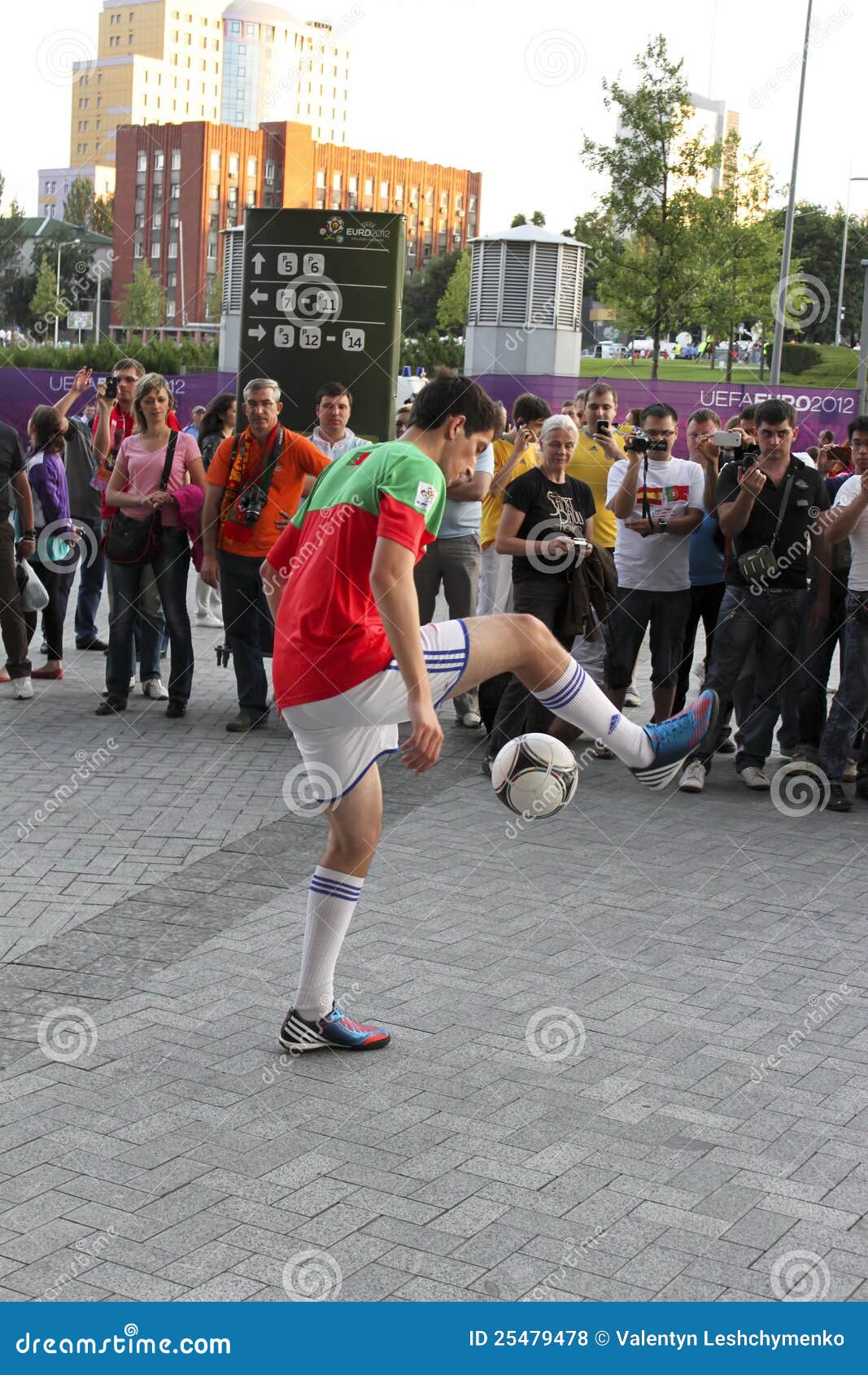 Football freestyler editorial stock photo. Image of street - 25479478