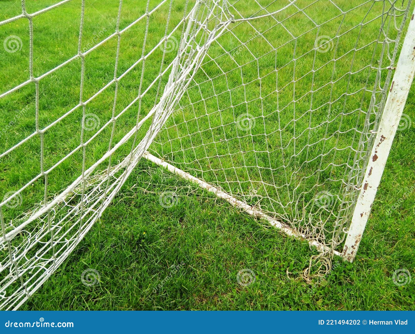 Football gate on the field stock photo. Image of health - 221494202