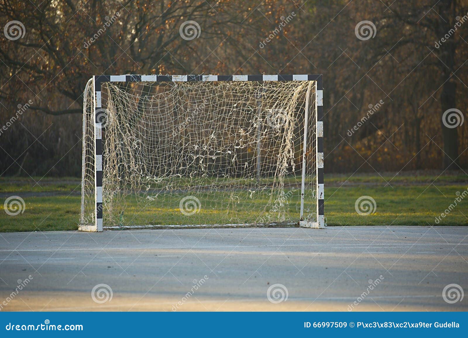 Football Gate in a Park stock image. Image of match, aged - 66997509