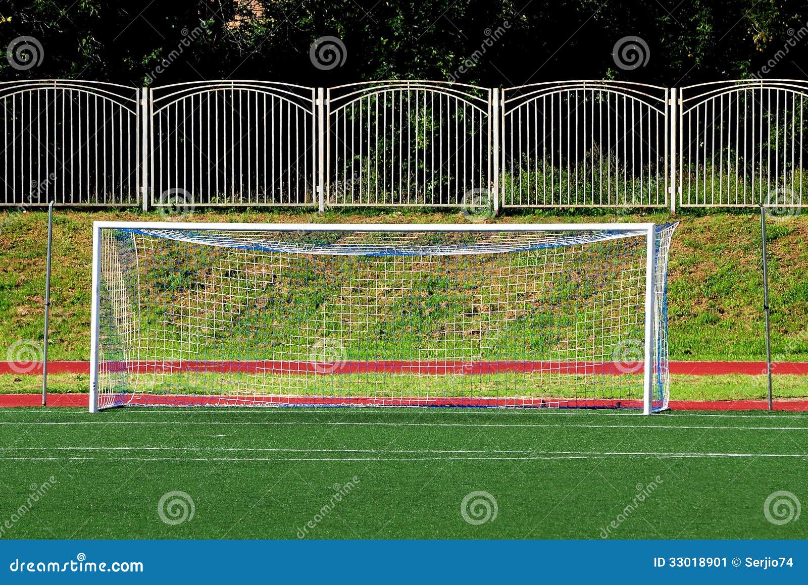 Football gate. stock image. Image of football, grass - 33018901