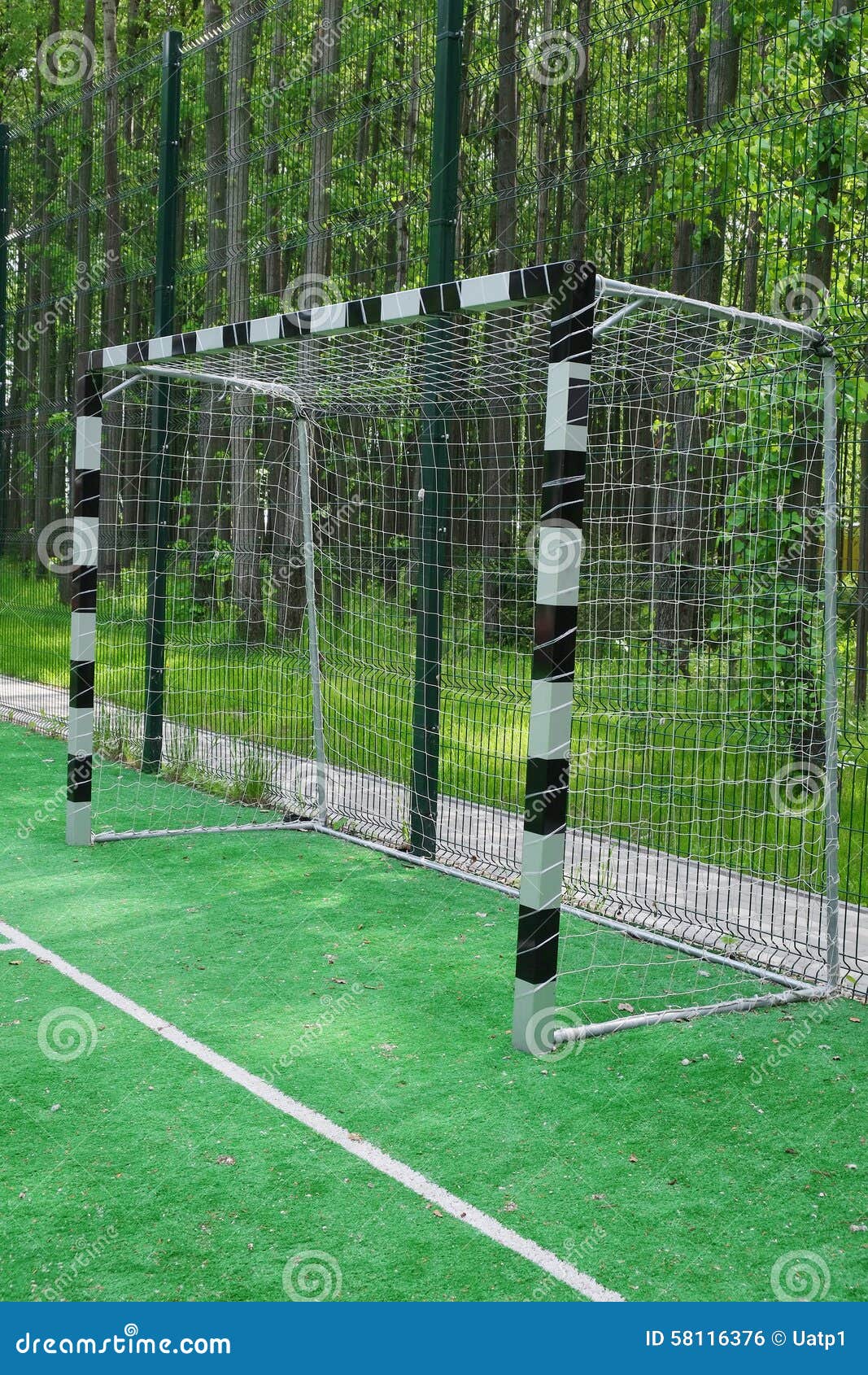 Football Gates To The Sports Ground In The City Yard On The Background ...