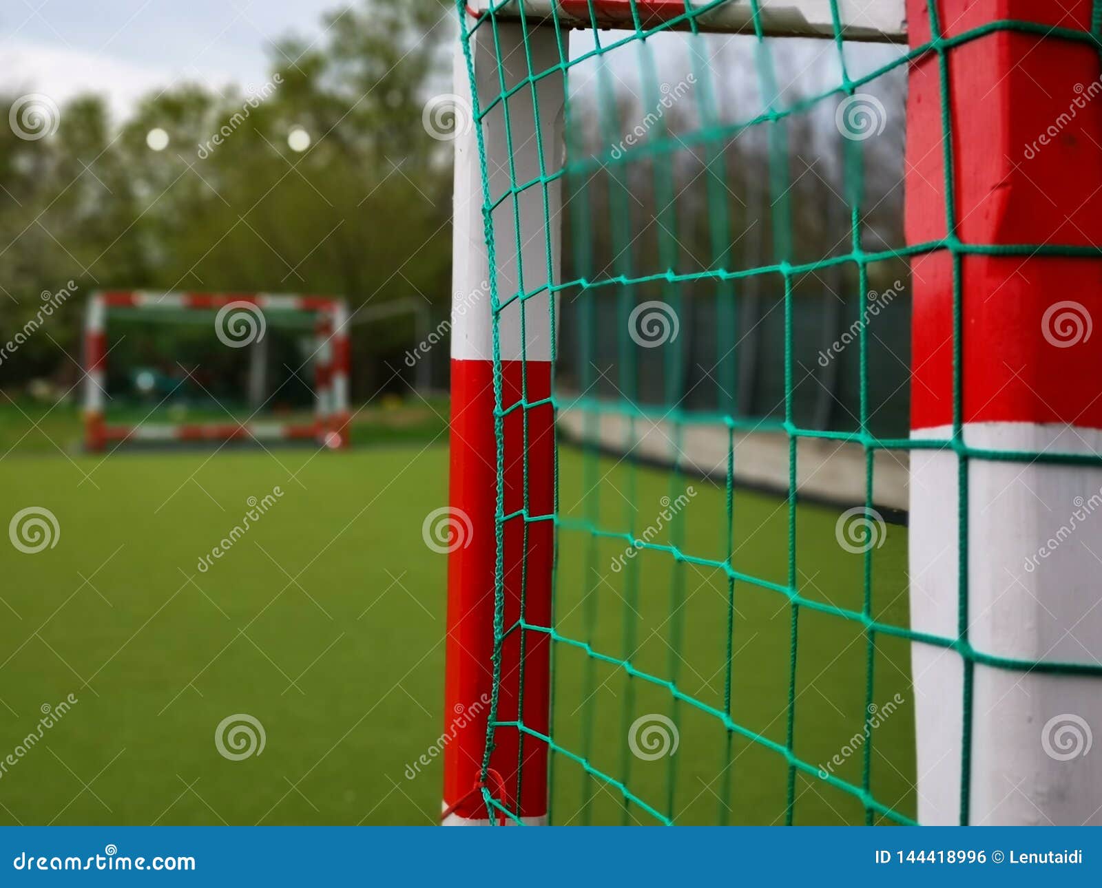 Football Gates To The Sports Ground In The City Yard On The Background ...