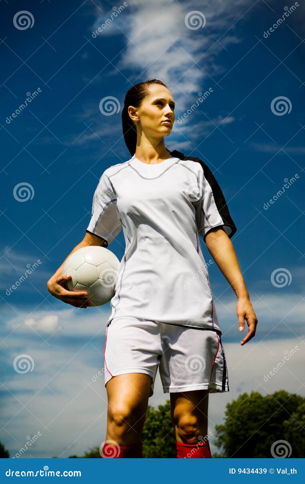 Football girl stock image. Image of foot, playing, action - 9434439