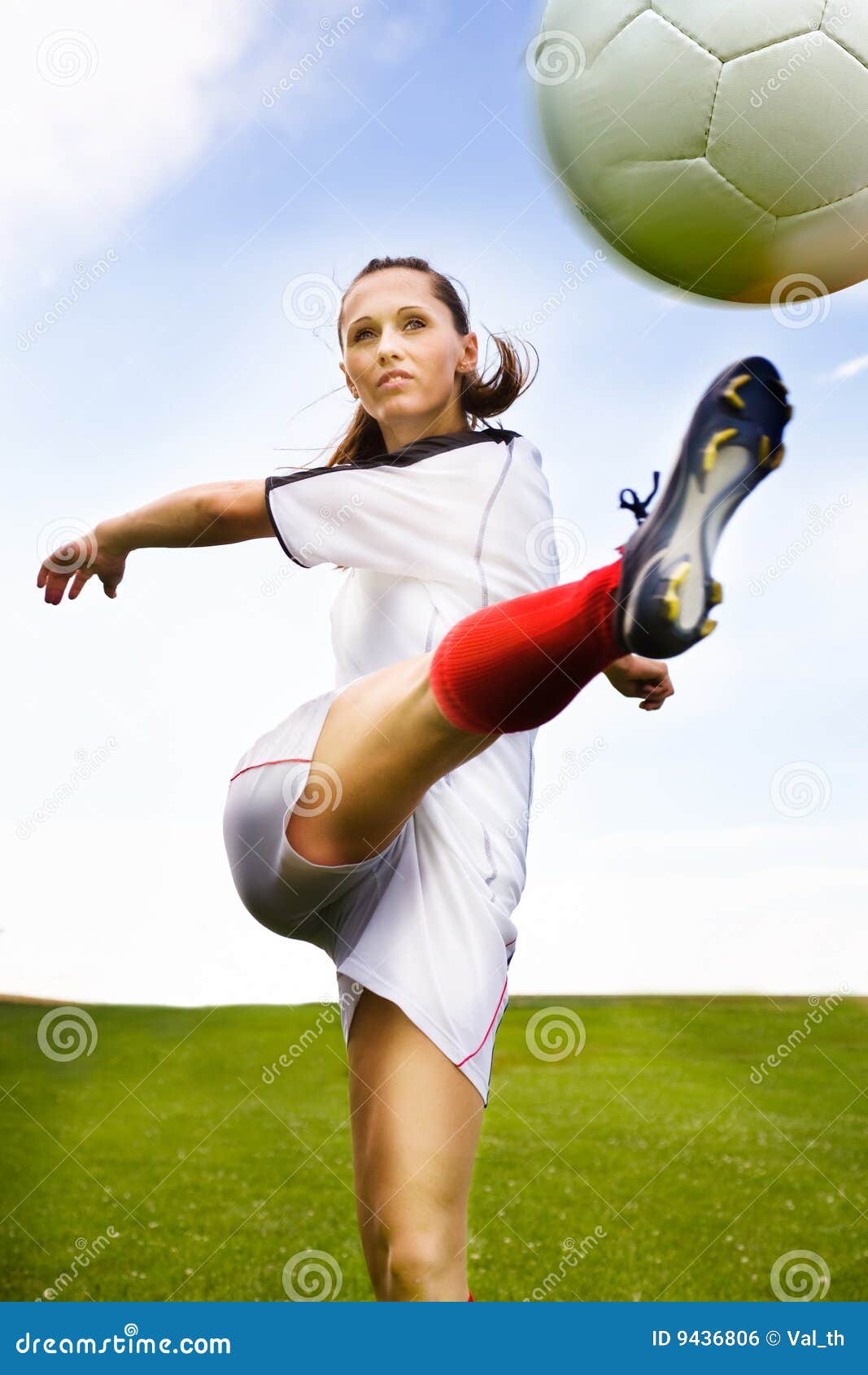 Football girl stock photo. Image of action, woman, sports - 9436806