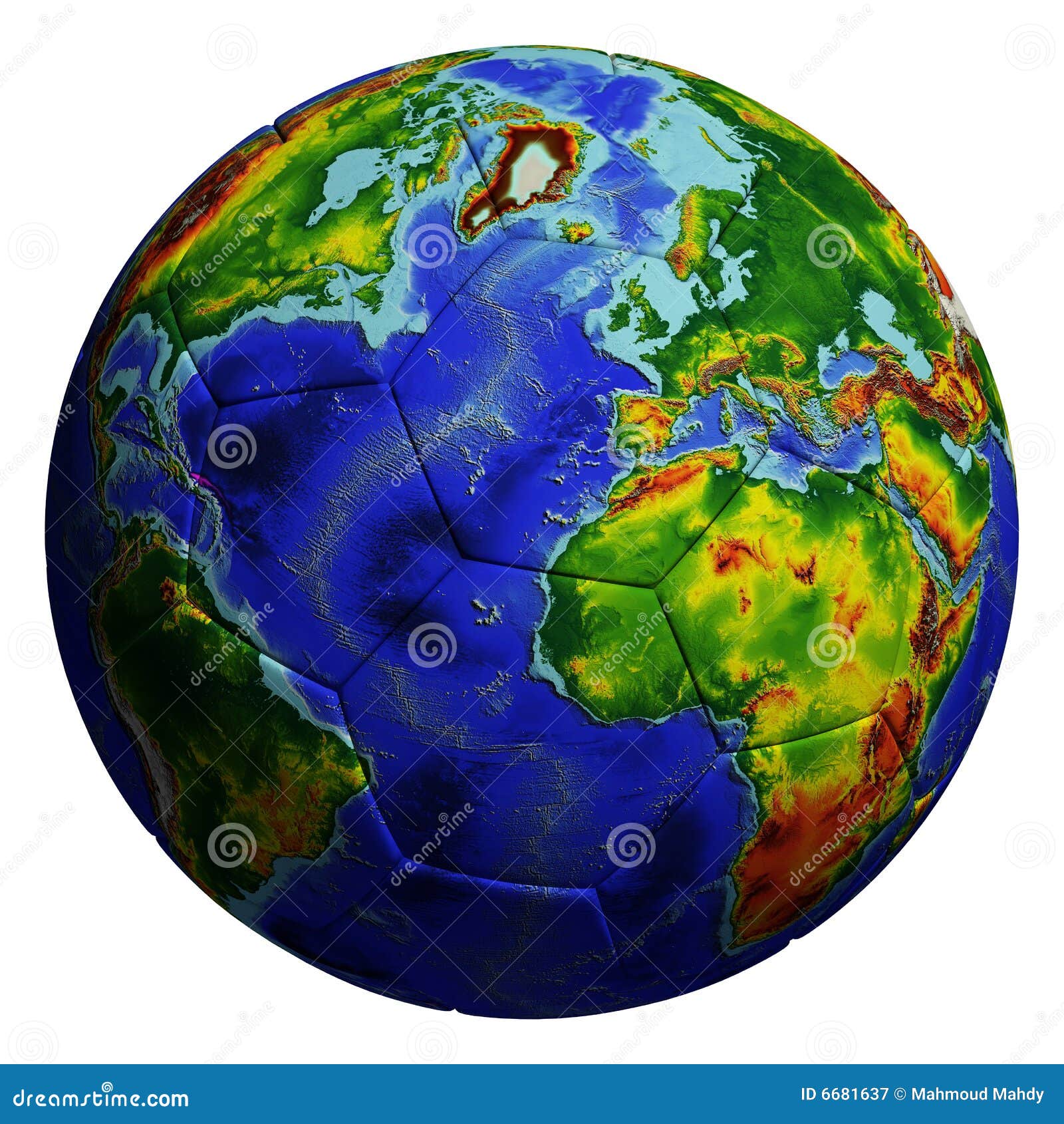 Football with Globe Texture Stock Illustration - Illustration of europe ...