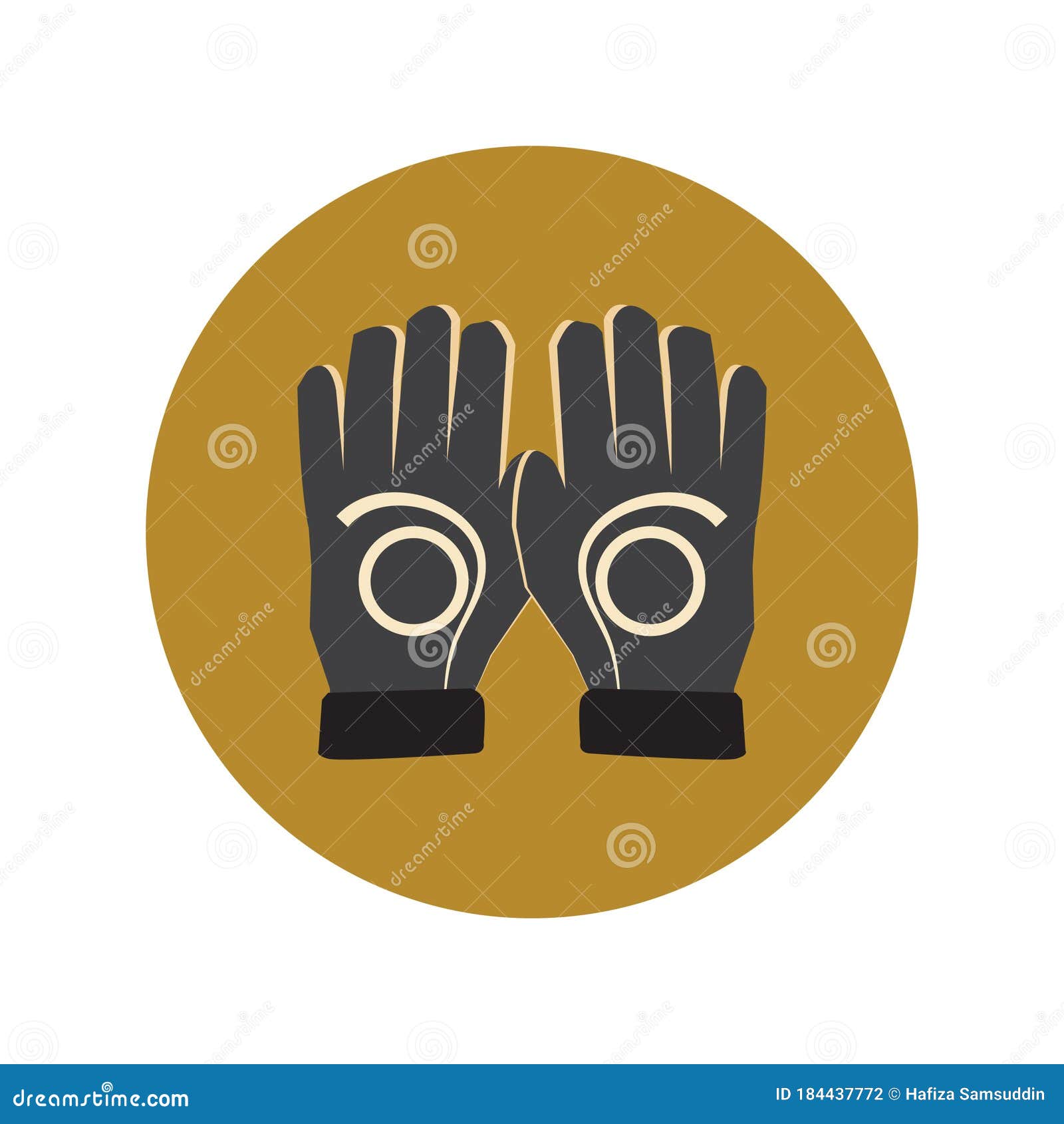 Football Gloves. Vector Illustration Decorative Background Design Stock ...