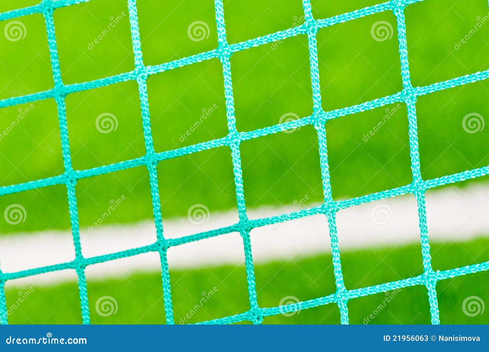Football Goal Mesh on the Field Stock Image - Image of background ...