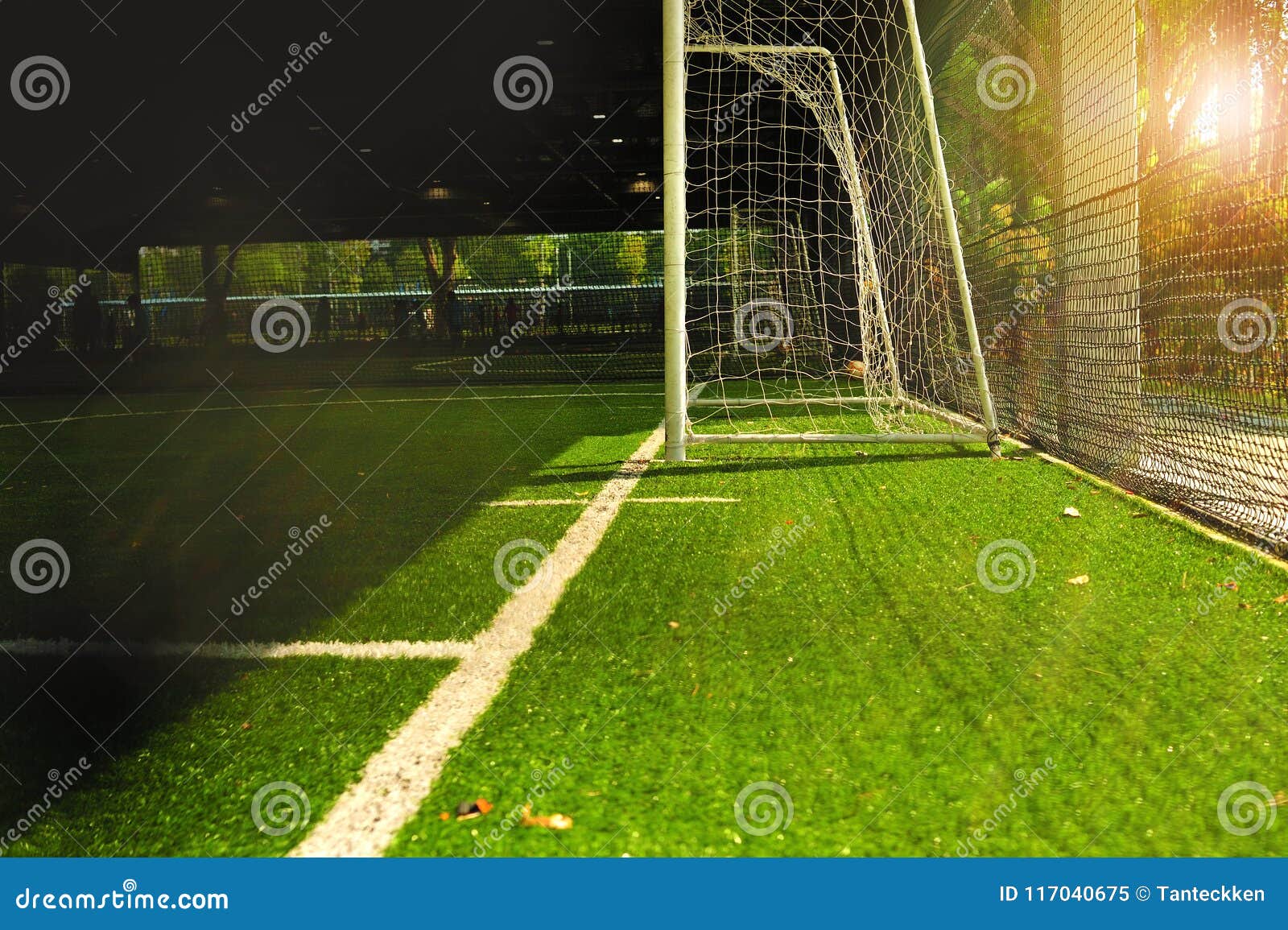Football goal net stock image. Image of bright, business - 117040675