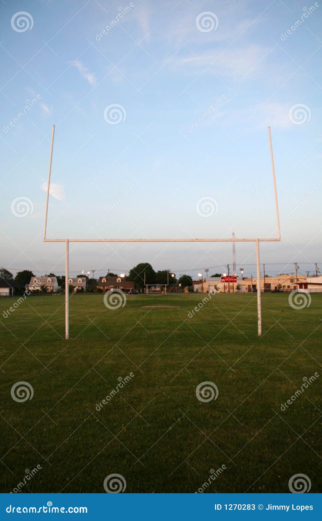 Football Goal Post stock image. Image of stadium, post - 1270283