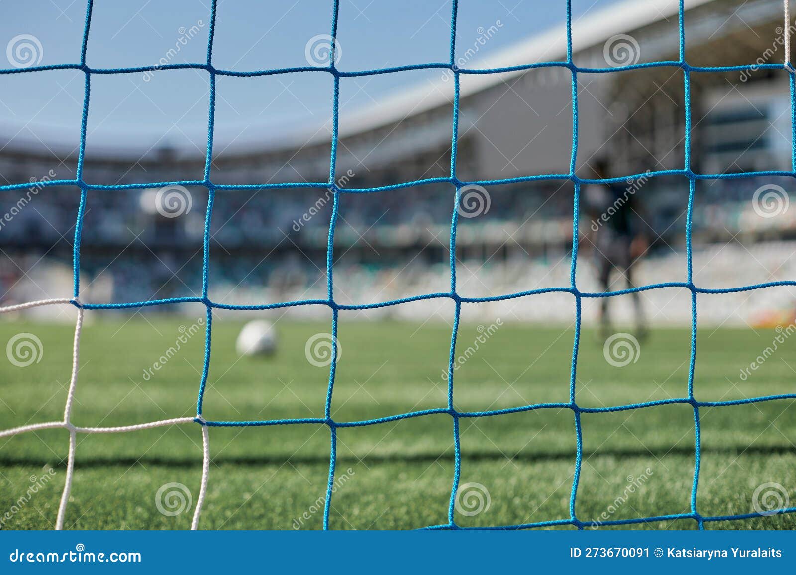 Football Goal Post with Net, Back View. Stock Image - Image of winning ...