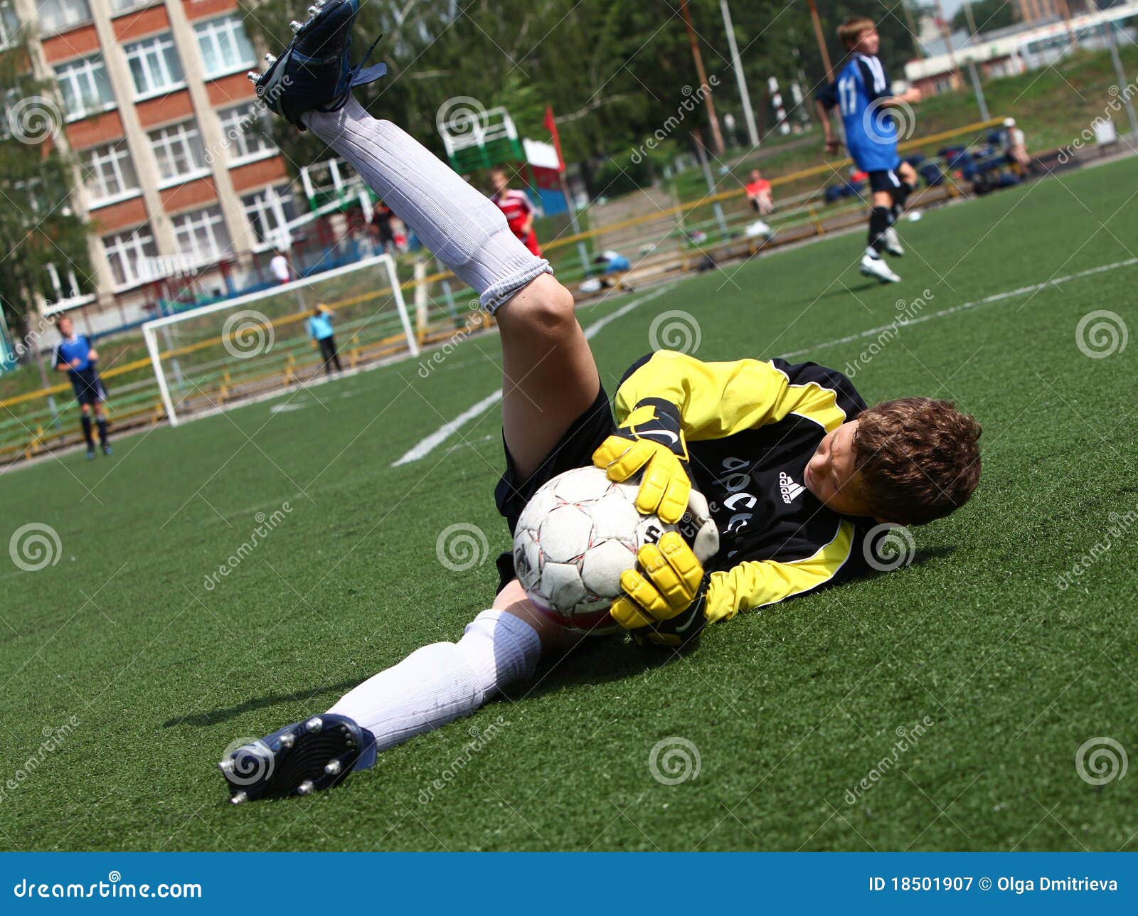 Football goalkeeper editorial photography. Image of gloves - 18501907