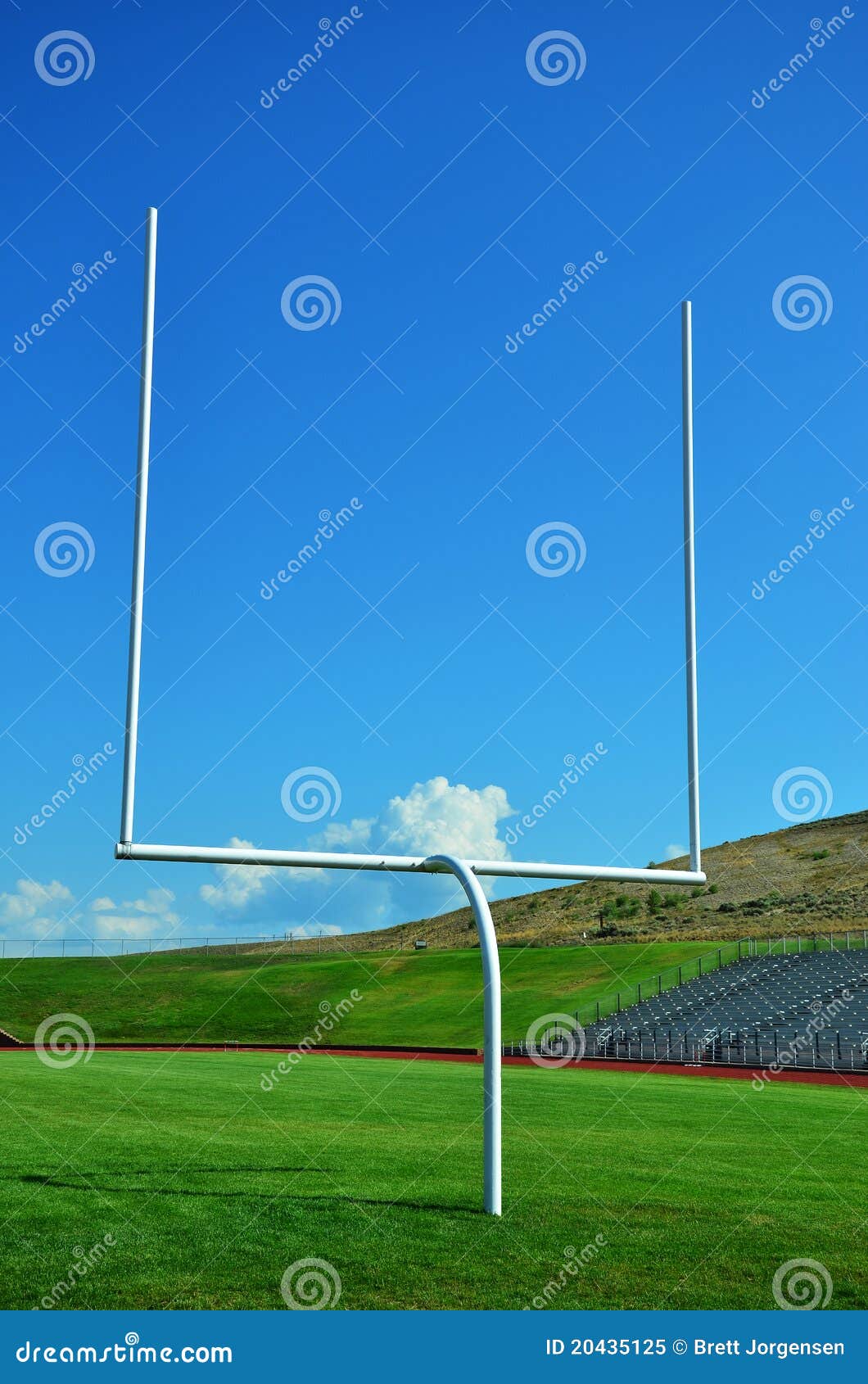Football Goalpost stock image. Image of number, runner - 20435125