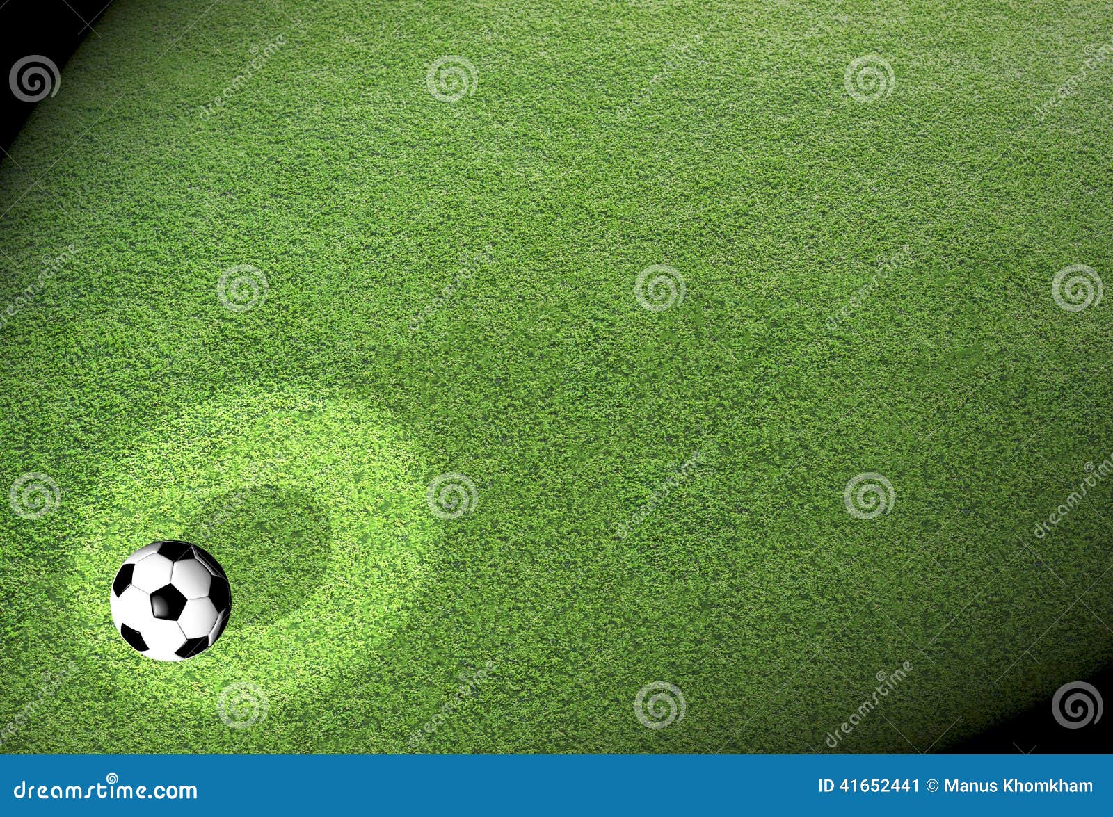 Football on green grass stock image. Image of league - 41652441
