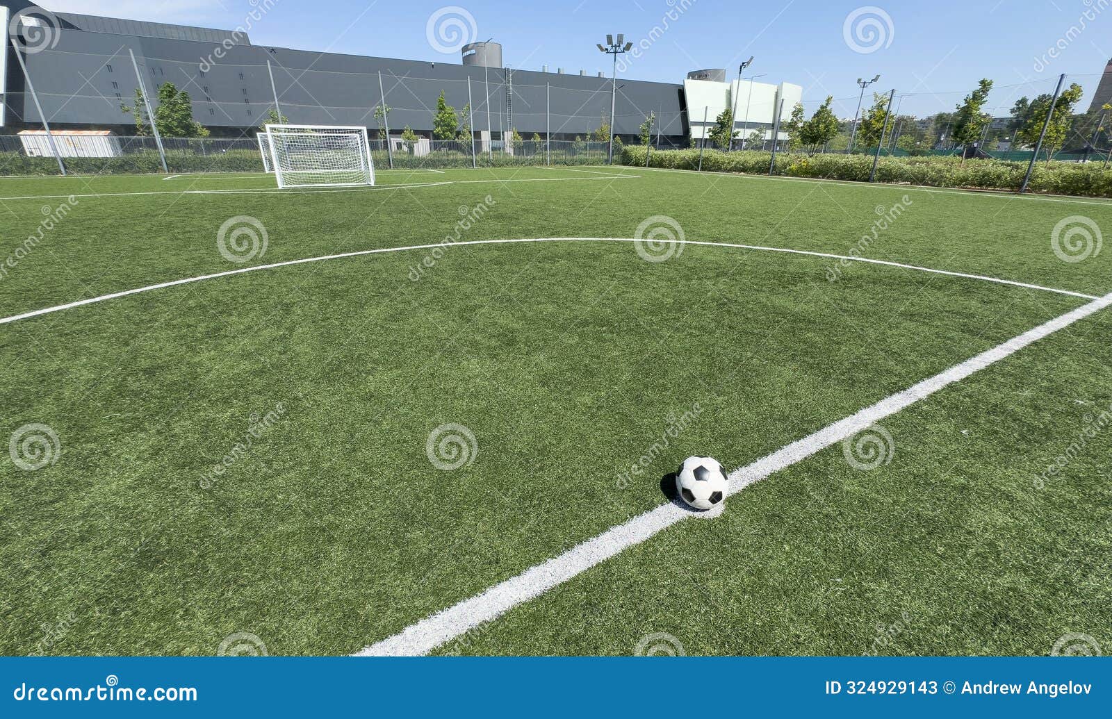 Football with the Ground Line Stock Image - Image of athletics, hobby ...