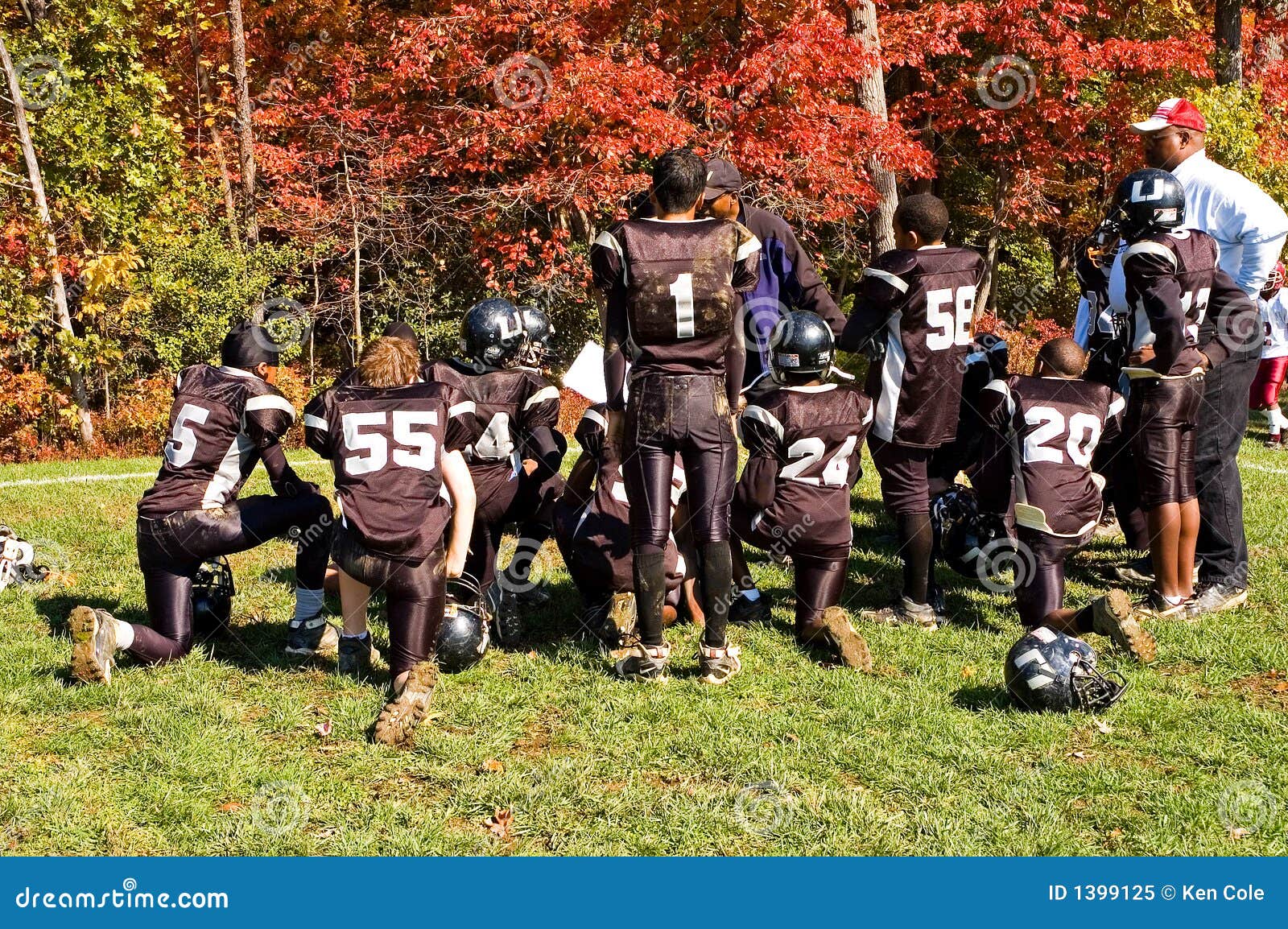 Football Half-time Pep Talk - 1 Stock Image - Image of kick, black: 1399125